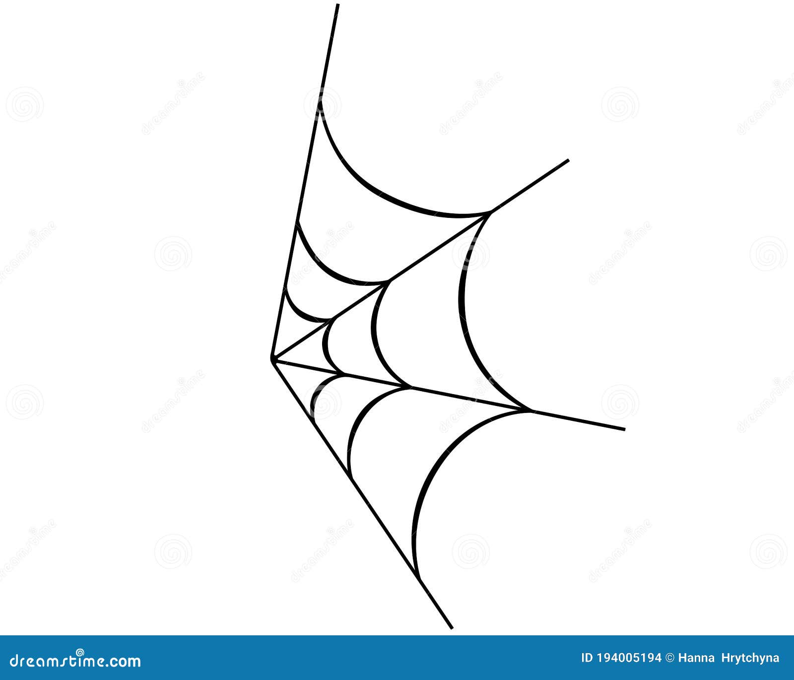 Cobweb - Black Vector Silhouette for Pictogram or Logo. Half of the ...