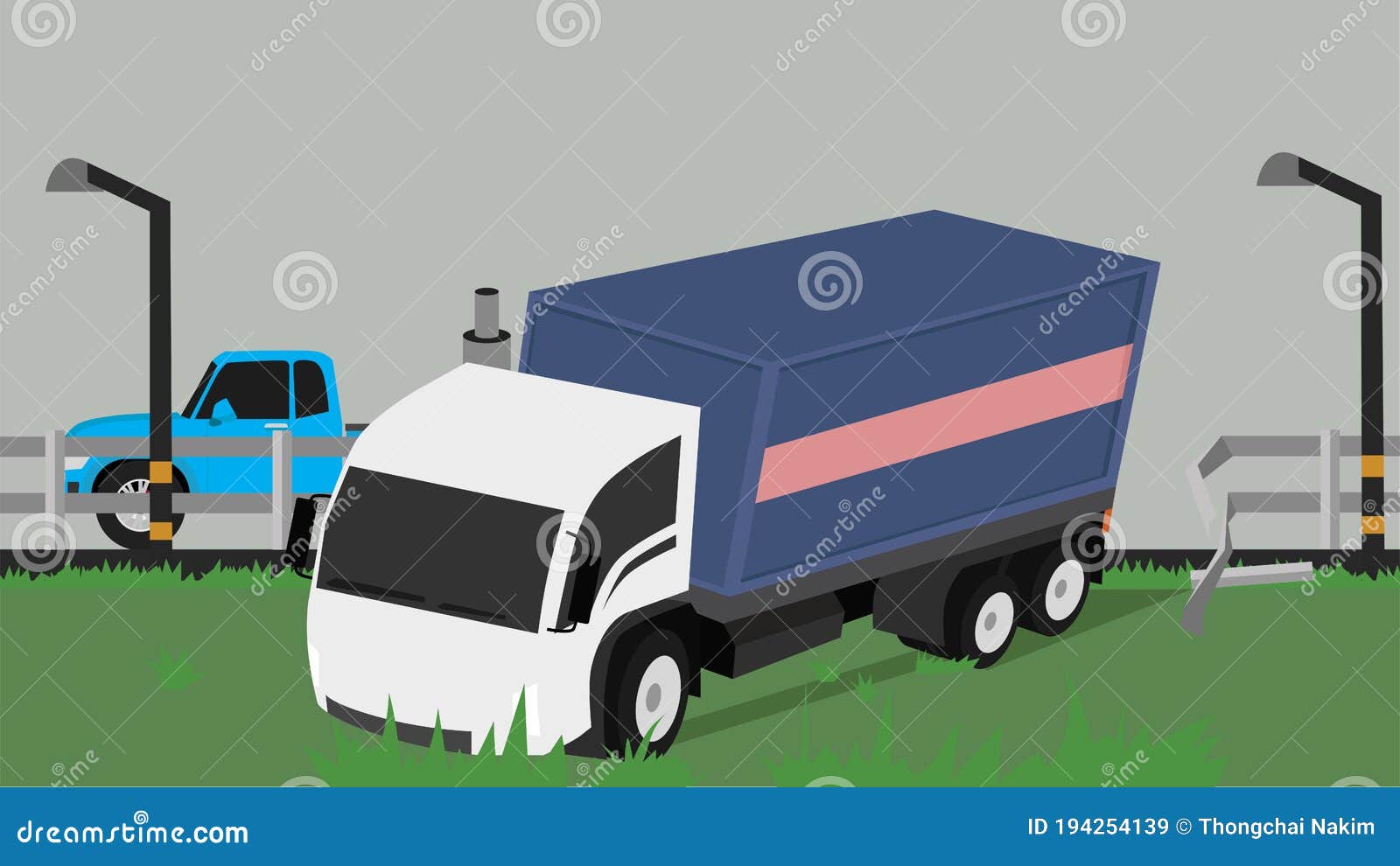 Car Tow Truck Accident Roadside Assistance. Crash Breakdown Flatbed ...