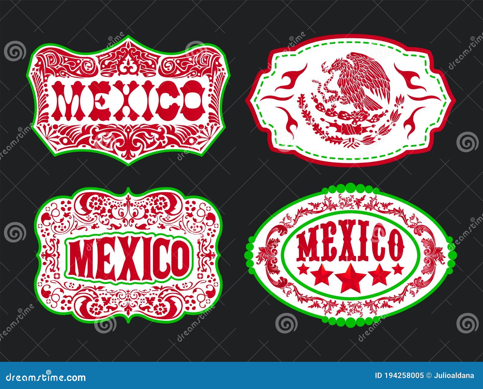 Mexico Label Emblem Vector Master Collection Design. Stock Vector ...