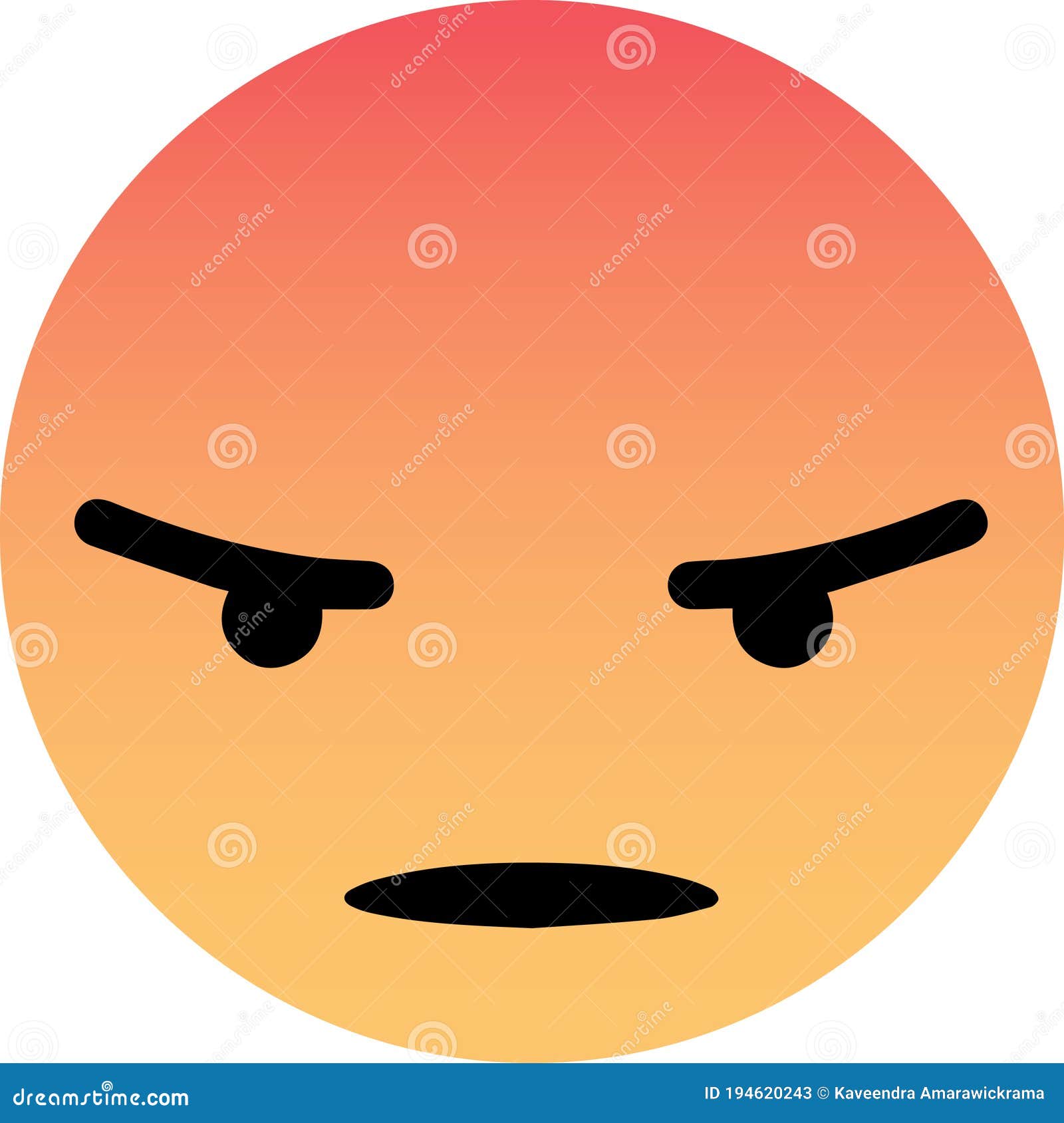 Angry Man And Emoji Symbol Vector Isolated. Person In Anger Royalty ...