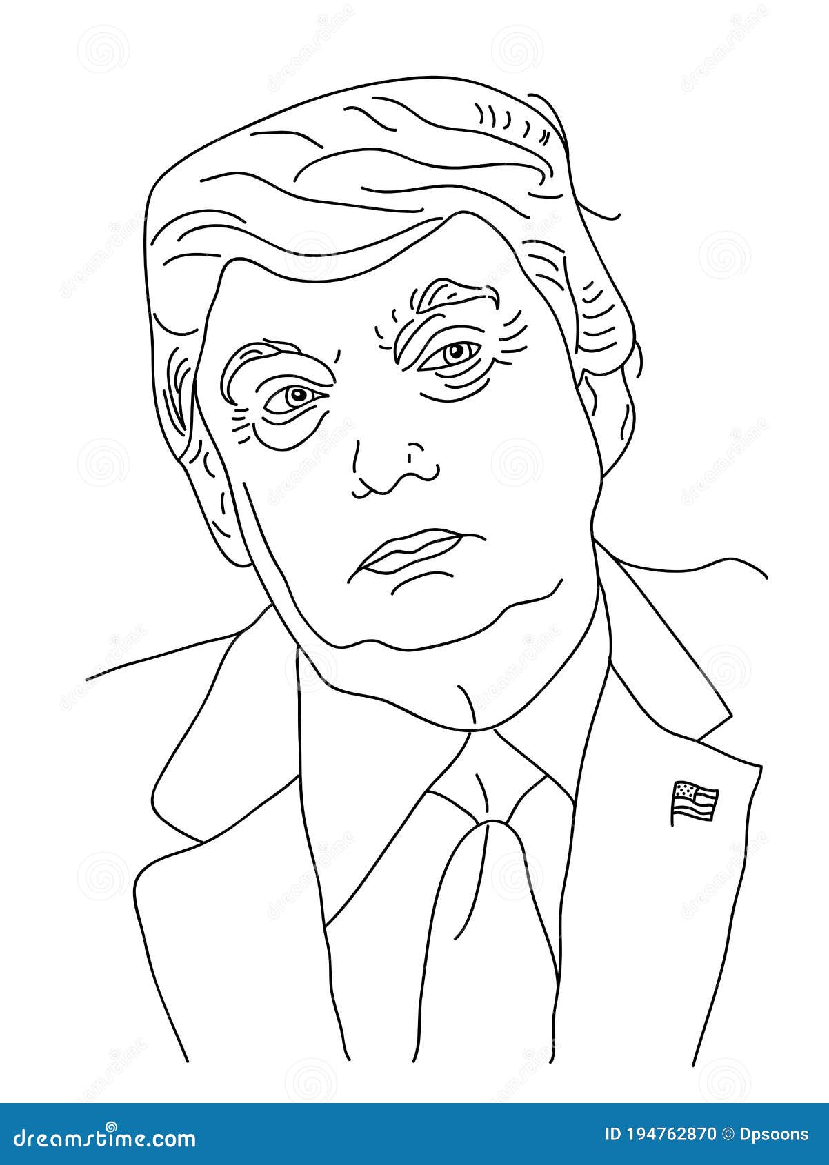 President Donald J. Trump editorial image. Illustration of united ...