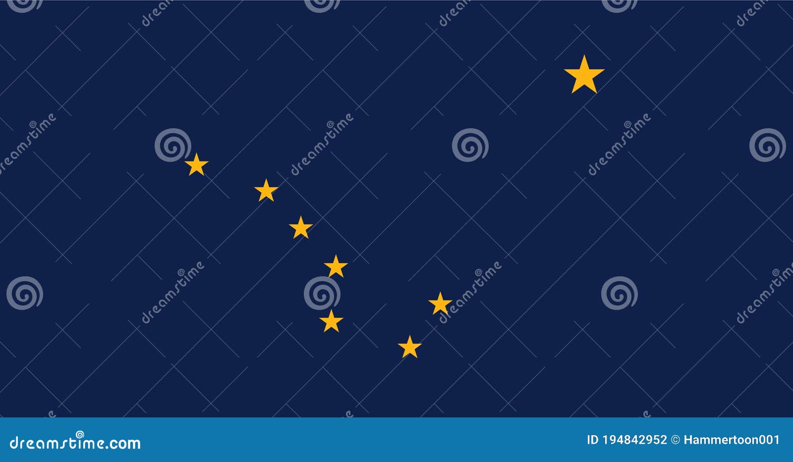 The National Flag of Alaska. Vector Illustration, Vector of Alaska Flag ...