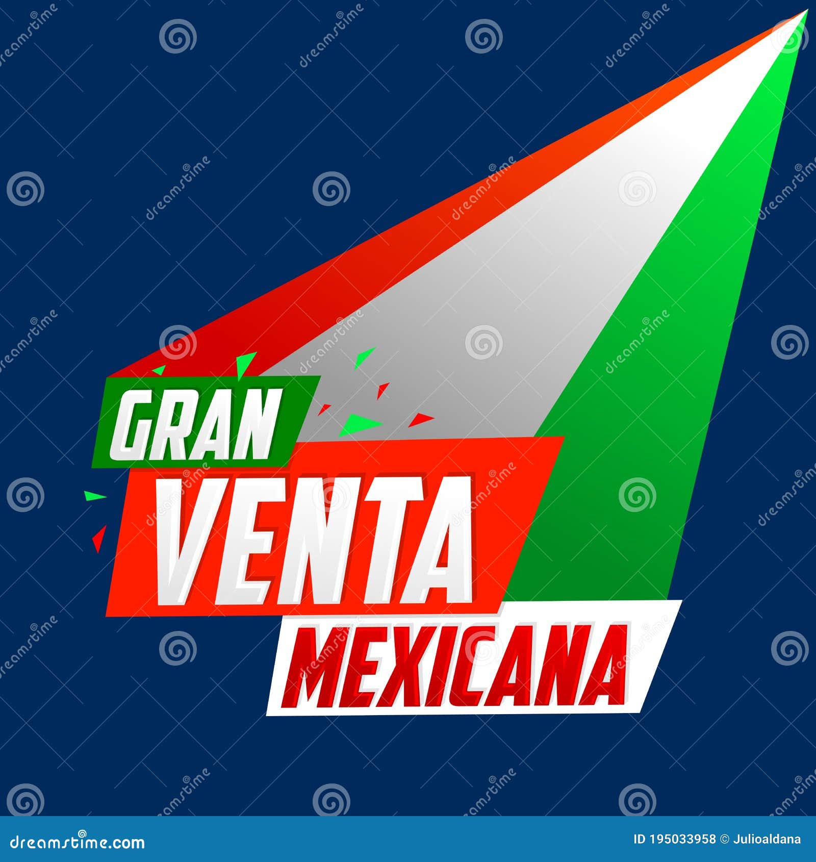 Gran Venta Mexicana, Mexican Big Sale Spanish Text, Vector Modern ...