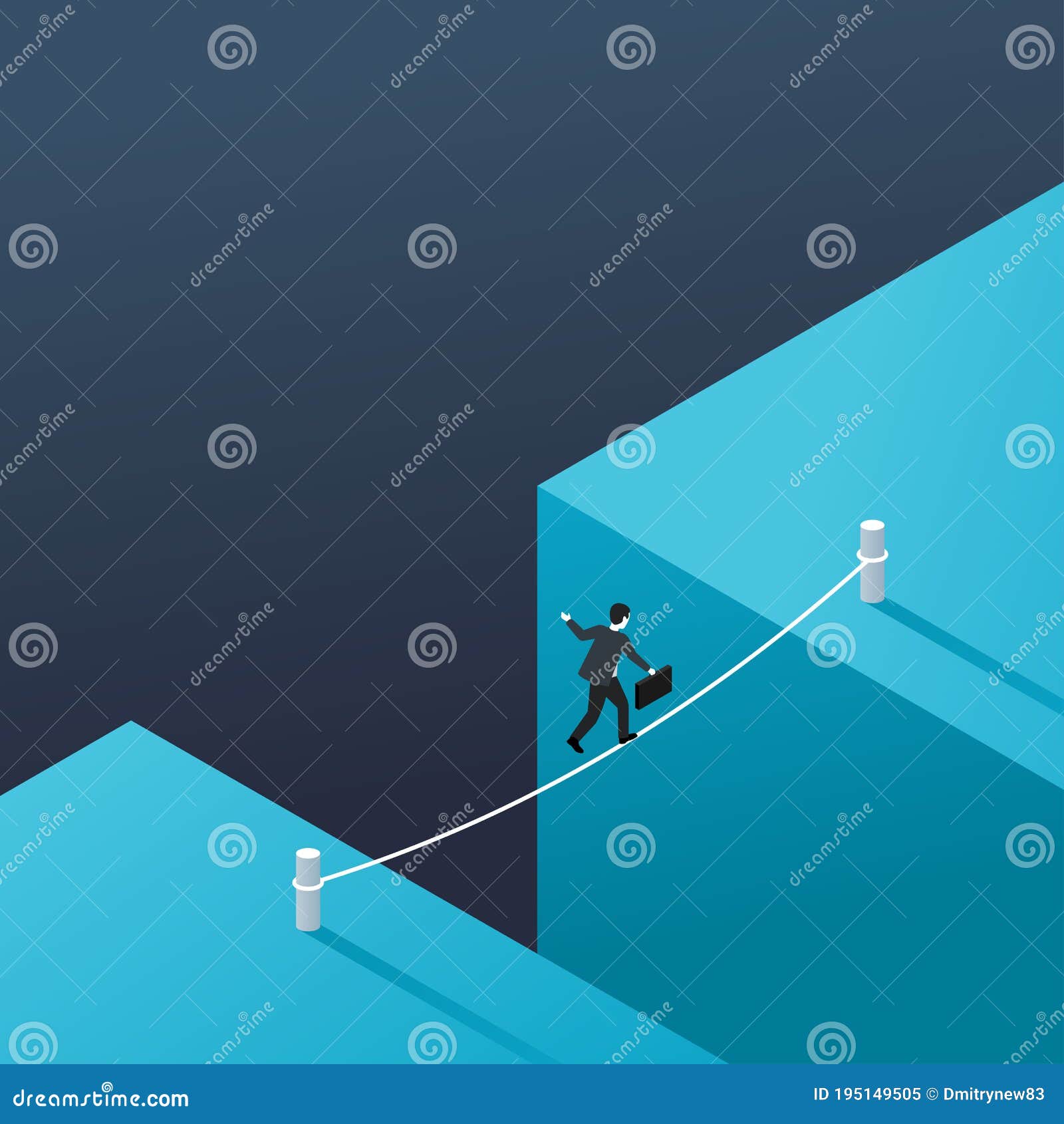 Business Risk and Dangerous Management Strategy Stock Vector ...