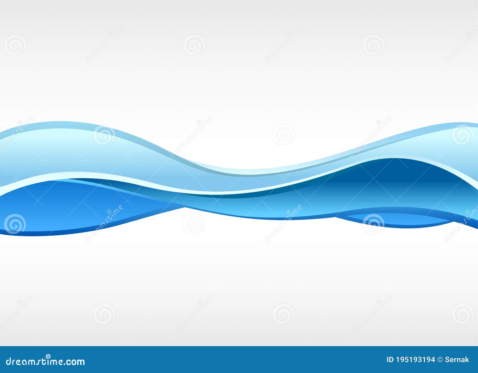 Abstract Blue Horizontal Waves Background. Stock Vector - Illustration ...