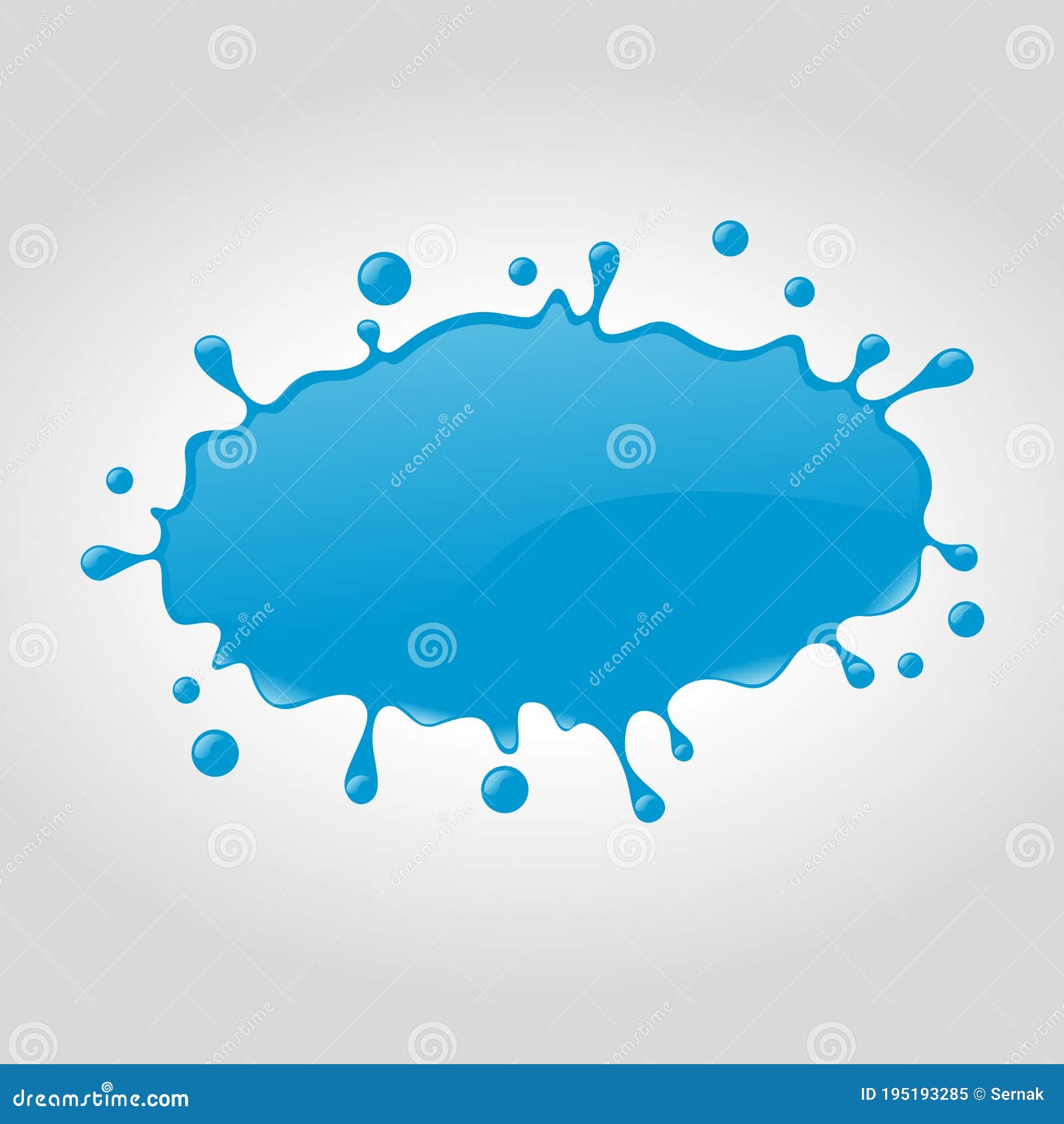 Blue Color Water Splash Vector Design. Stock Vector - Illustration of ...