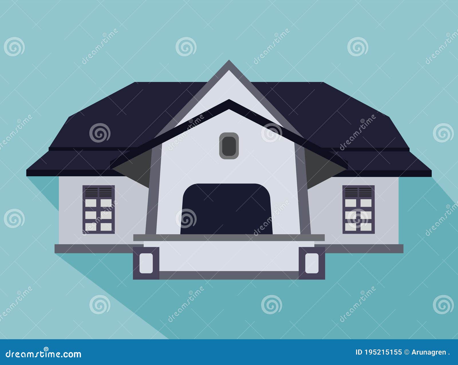 Colonial House And Storm Sewer System Cartoon Vector | CartoonDealer ...