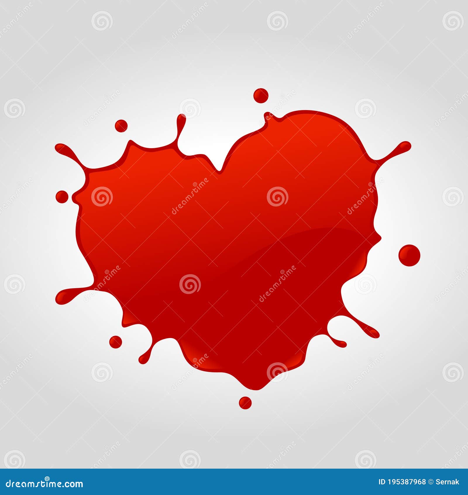 Red Heart Shape Vector Splash. Stock Vector - Illustration of holiday ...