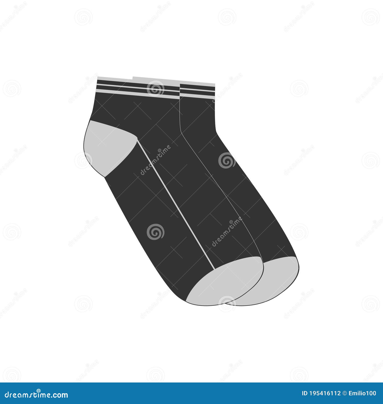 Pair of Short Socks Icon, Vector Illustration Stock Vector ...