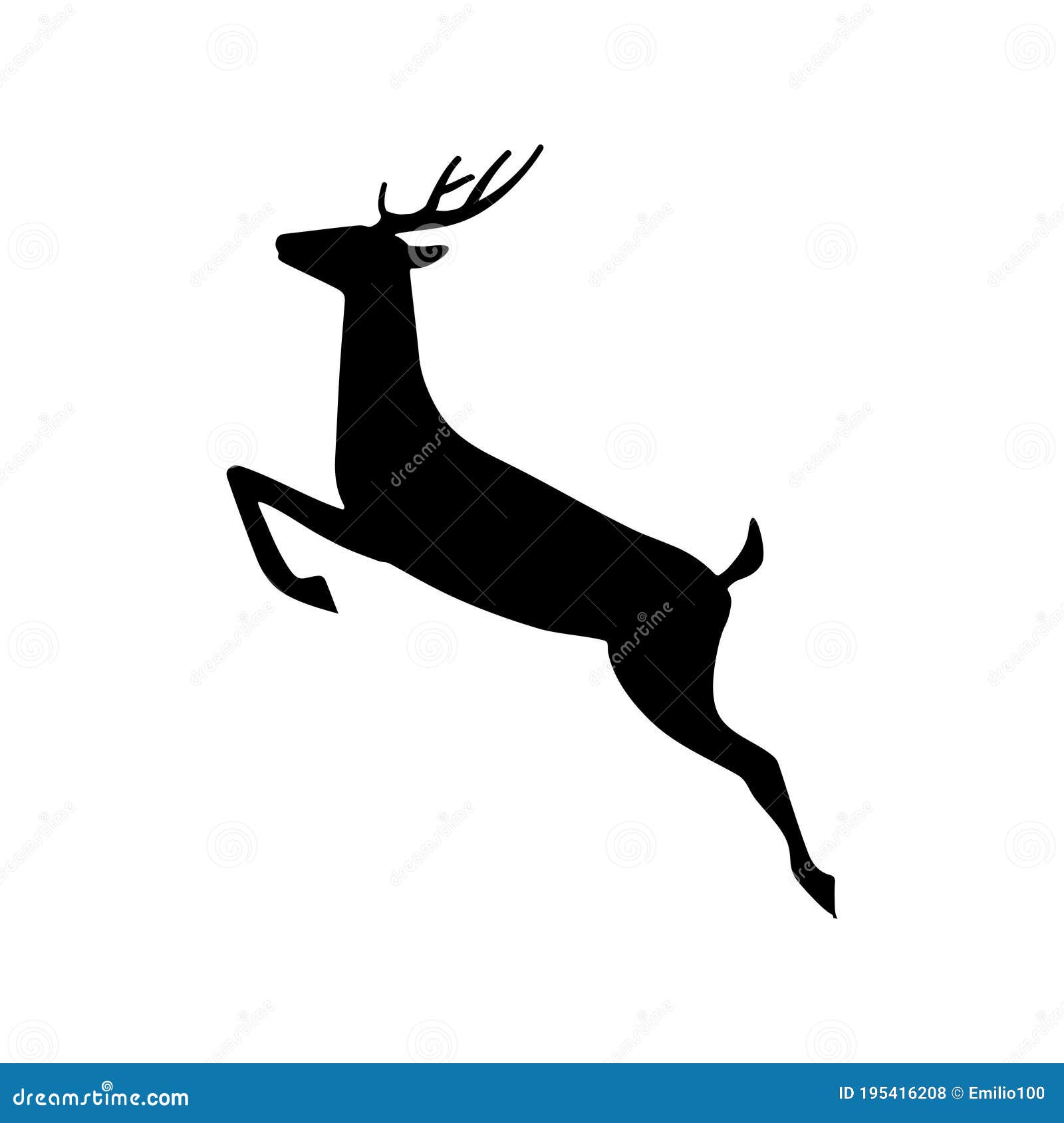 Deer Running Icon, Vector Illustration Stock Vector - Illustration of ...