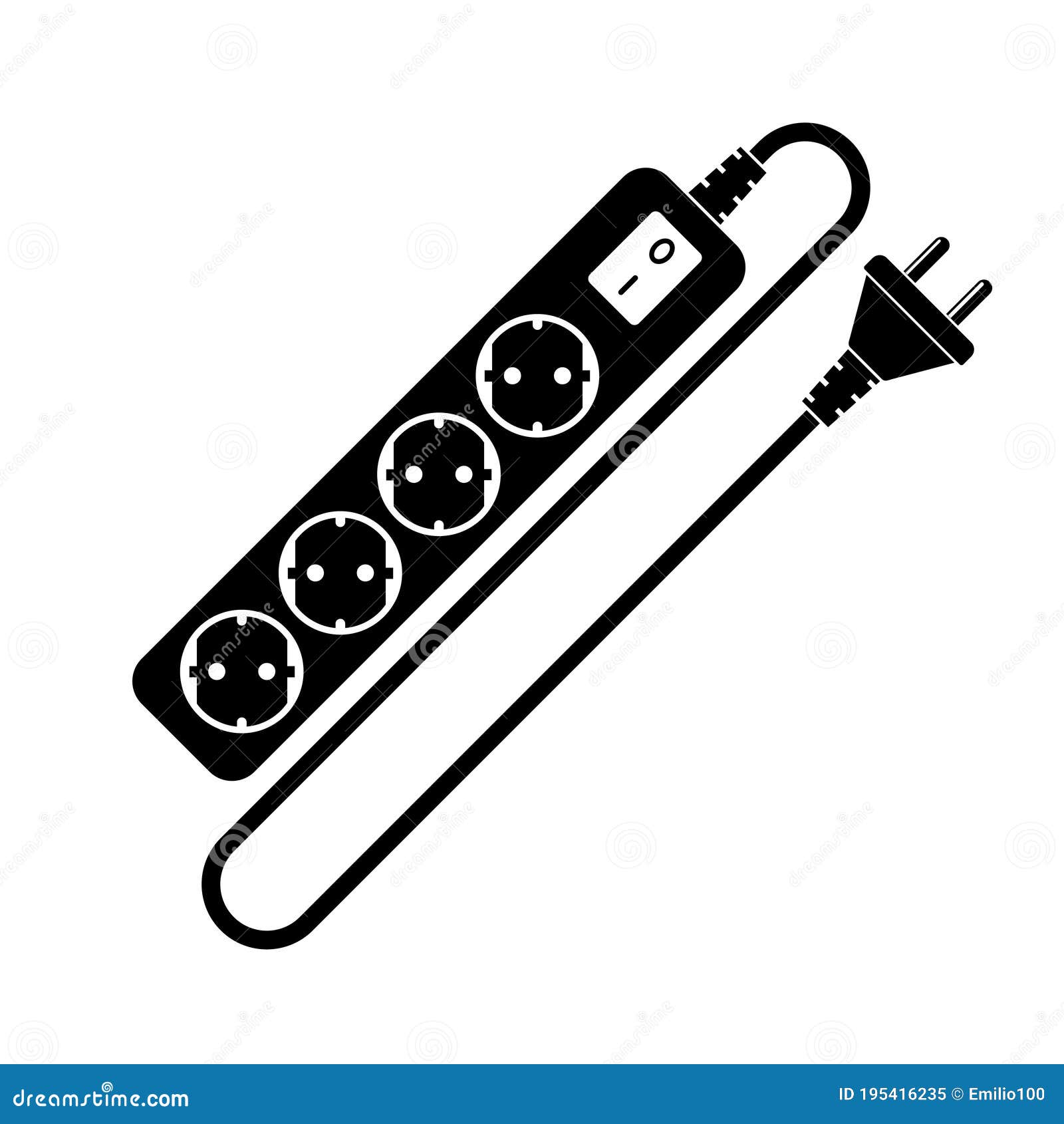 Extension Cord Icon, Vector Illustration Stock Vector - Illustration of ...