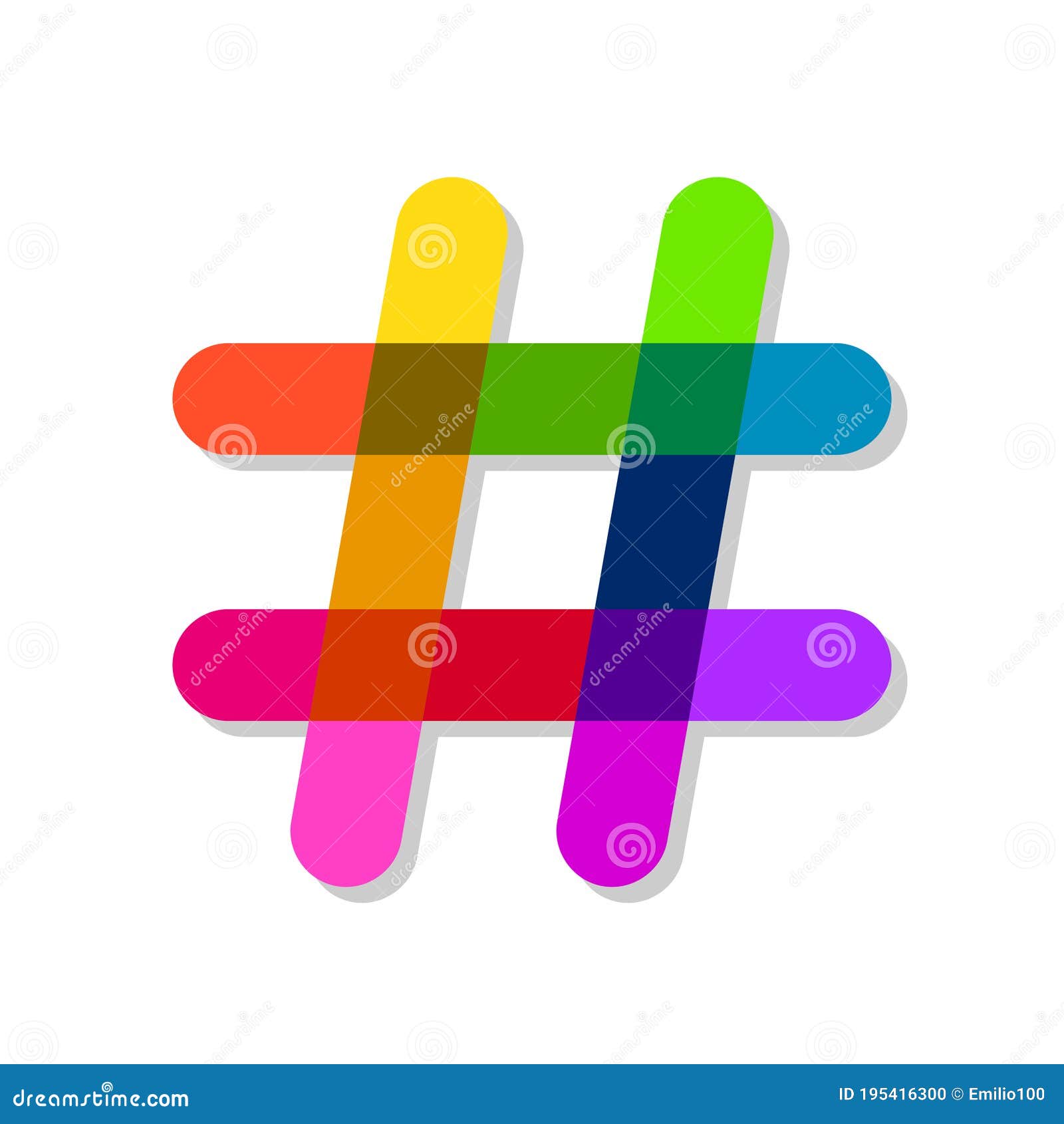 Colorful Hashtag Sign, Vector Illustration Stock Vector - Illustration ...