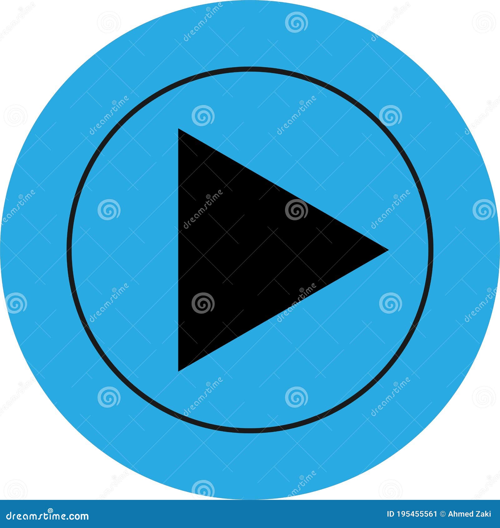 Play Icon Vector Flat Design Stock Vector - Illustration of isolated ...
