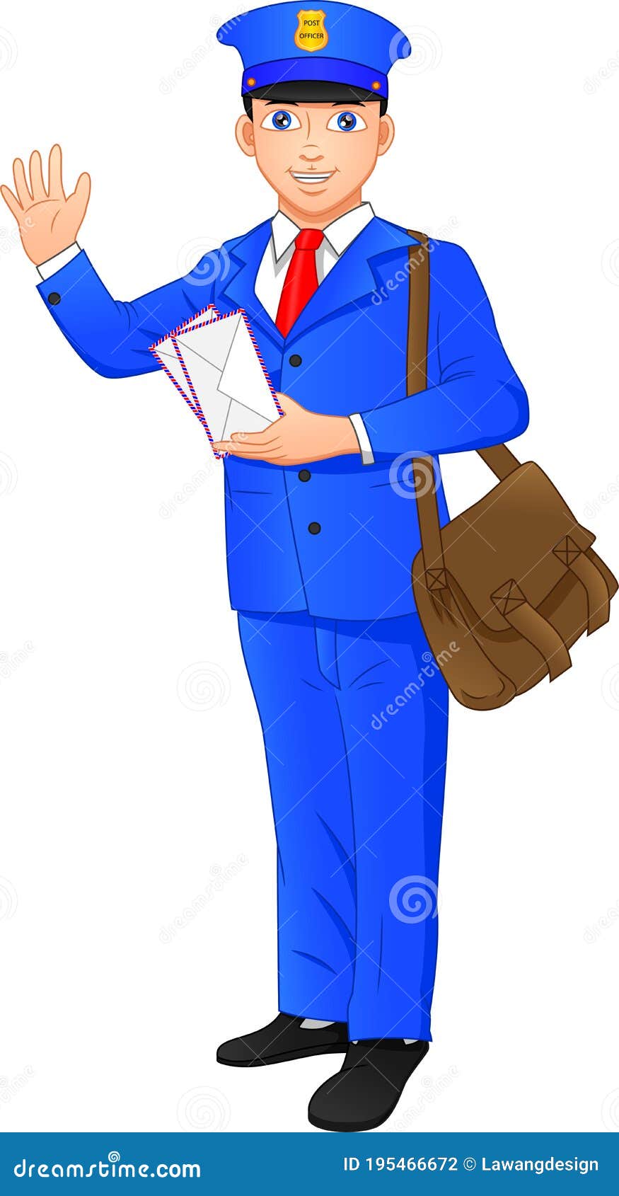 Post officer cartoon stock vector. Illustration of office - 195466672