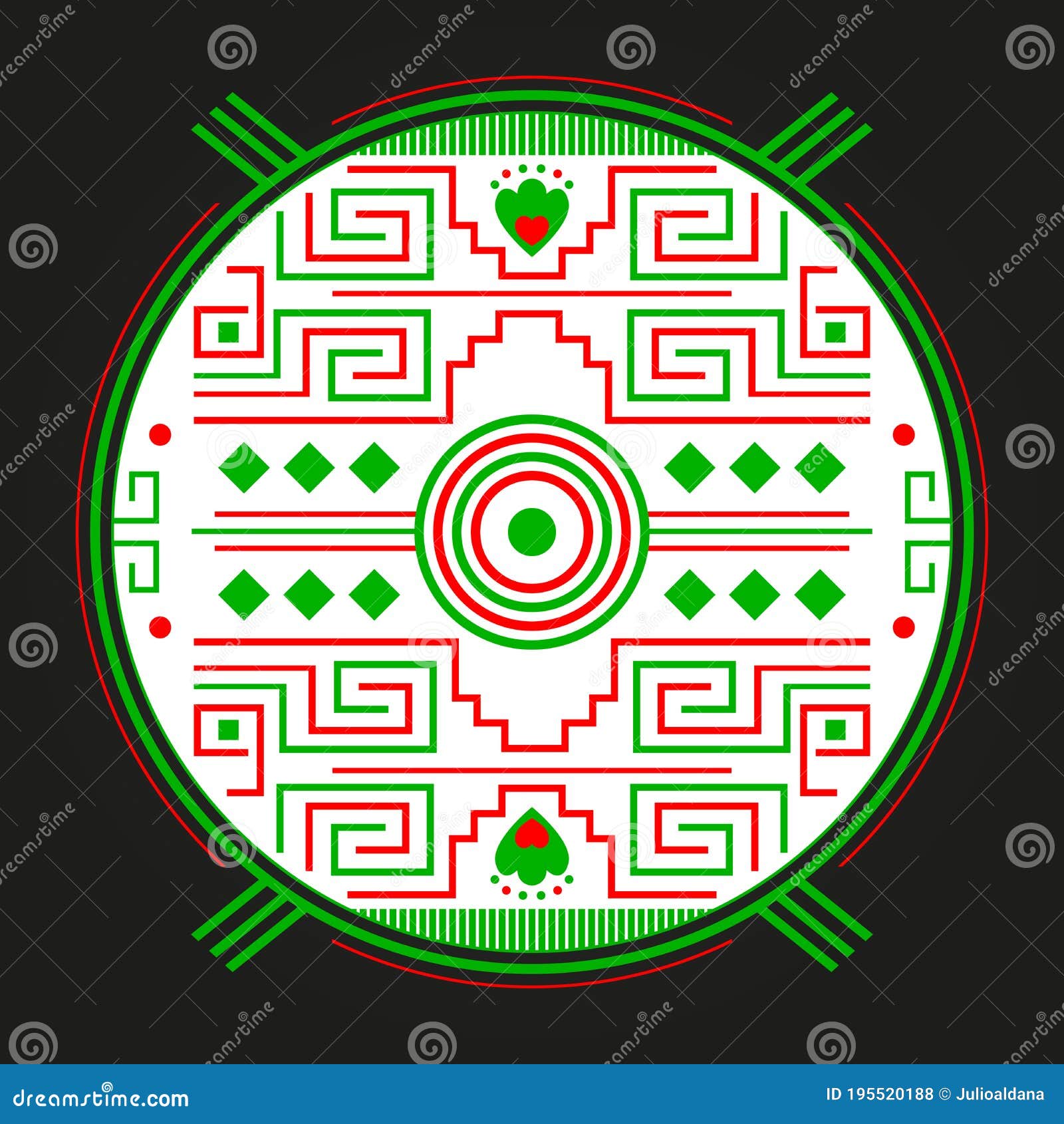 Mayan Aztec Style Emblem Design, Maya Iconography. Stock Vector ...