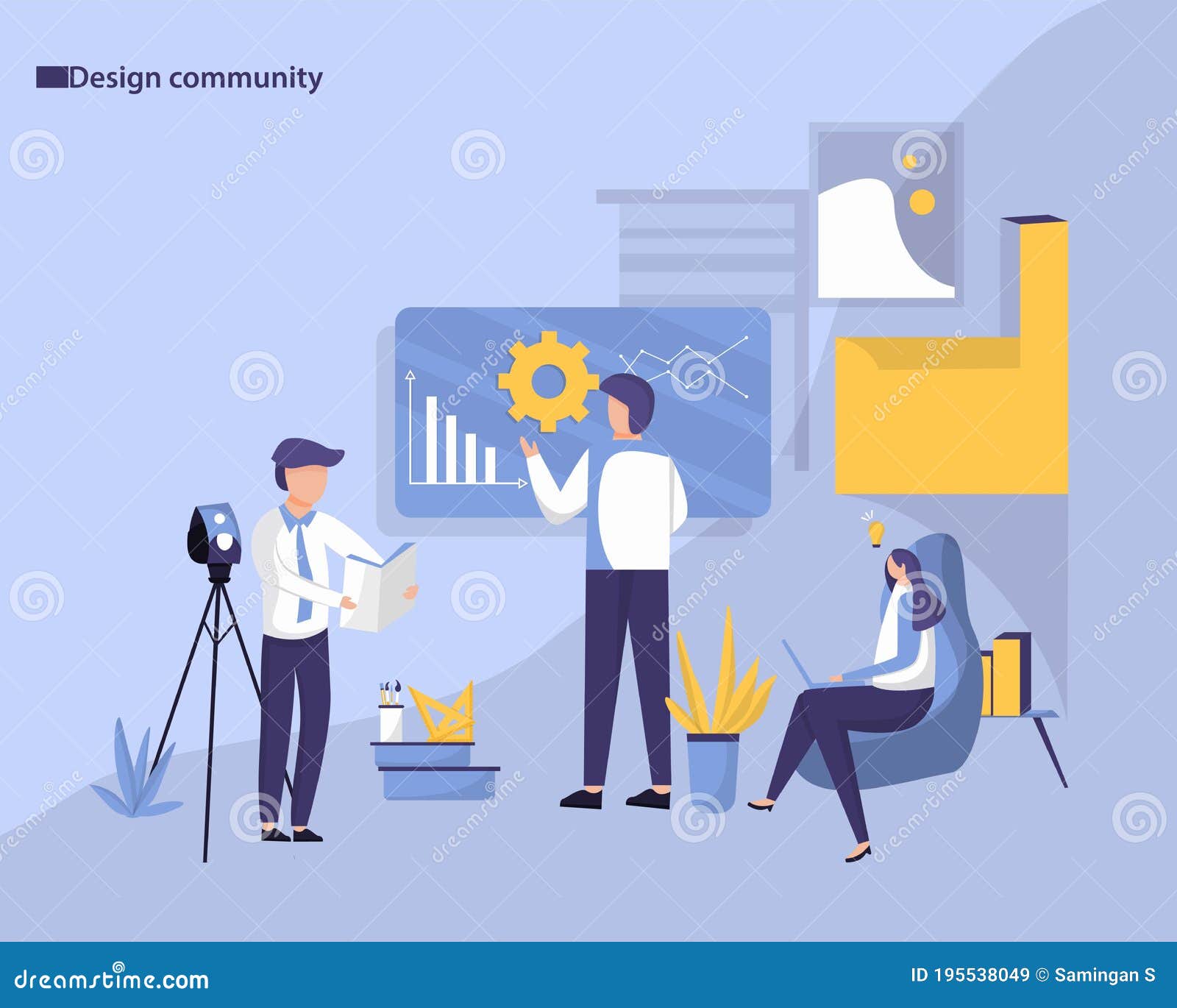 Vector Graphic Design Community Concept Stock Illustration ...