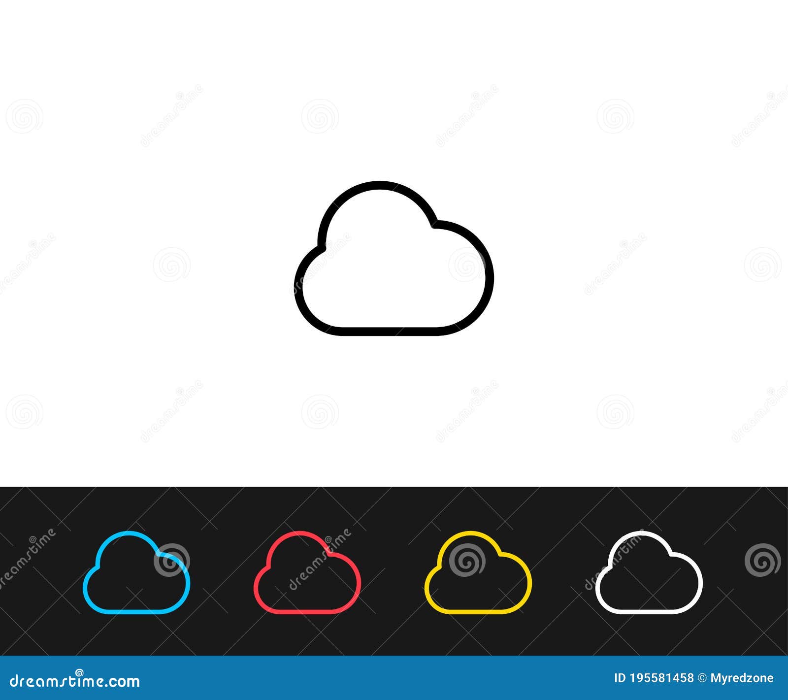 Cloud Icon. Premium Quality Graphic Design. Editable Stroke Stock ...