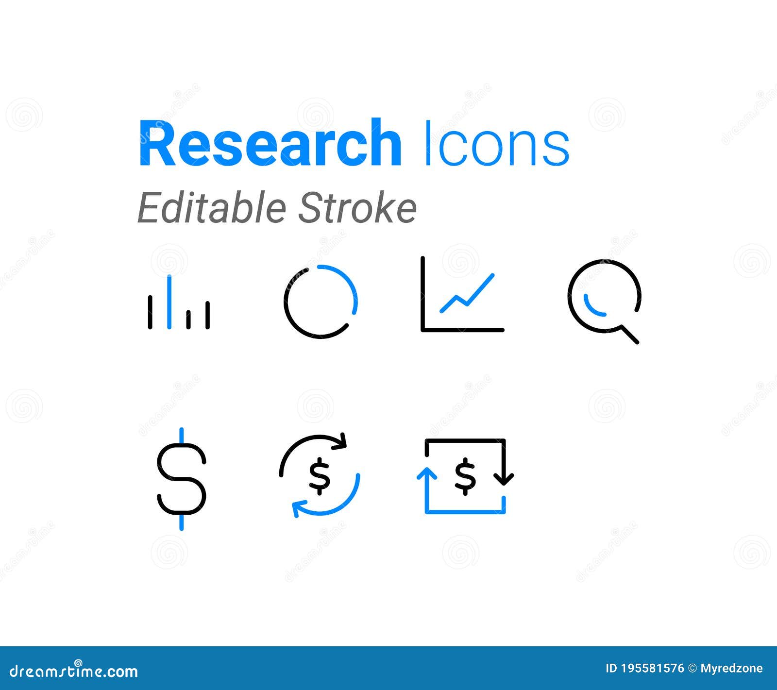 SEO, Research Icon Set. Premium Quality Graphic Design. Editable Stroke ...