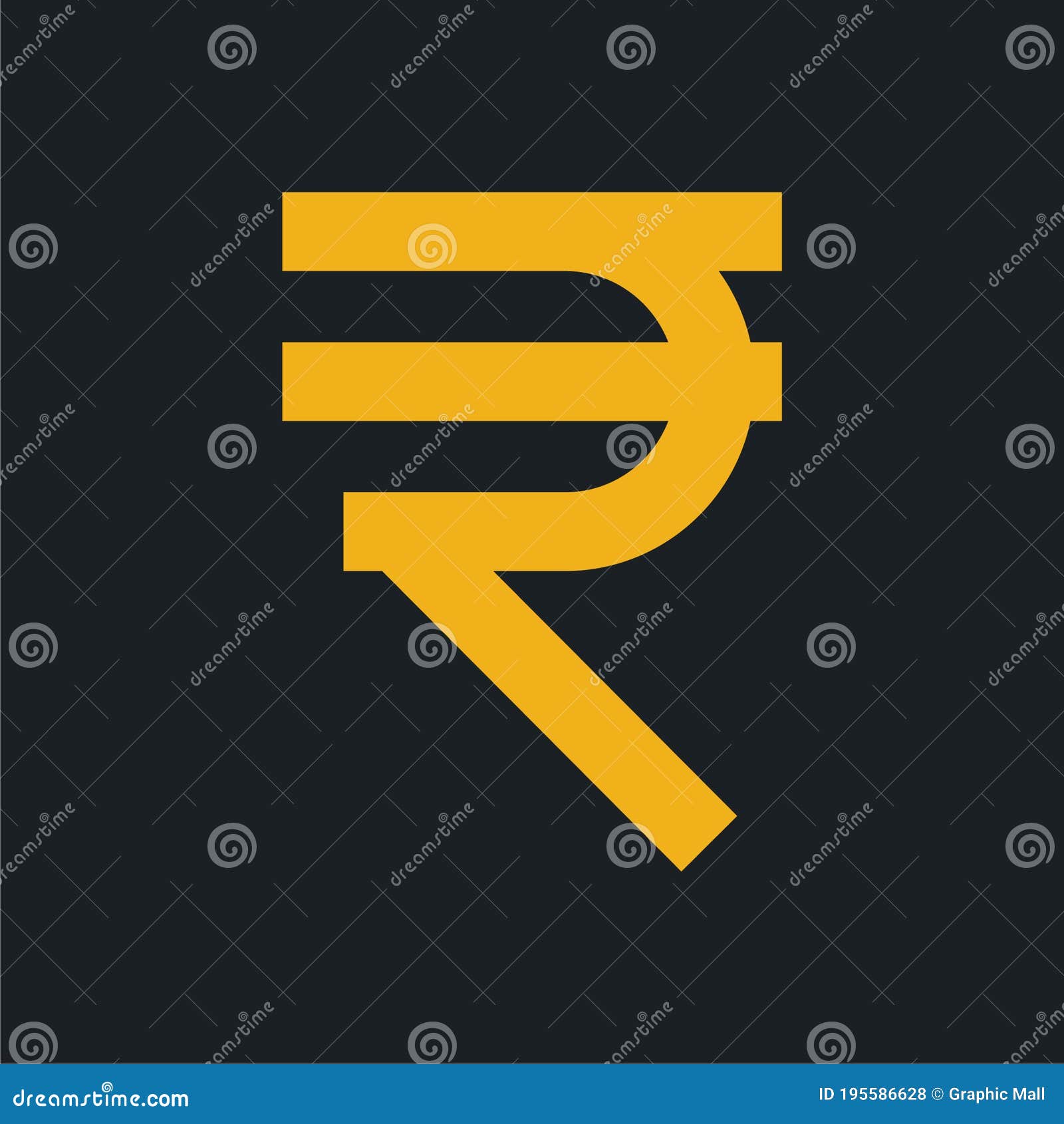 Rupee Currency - Flat Color Image. Stock Vector - Illustration of ...