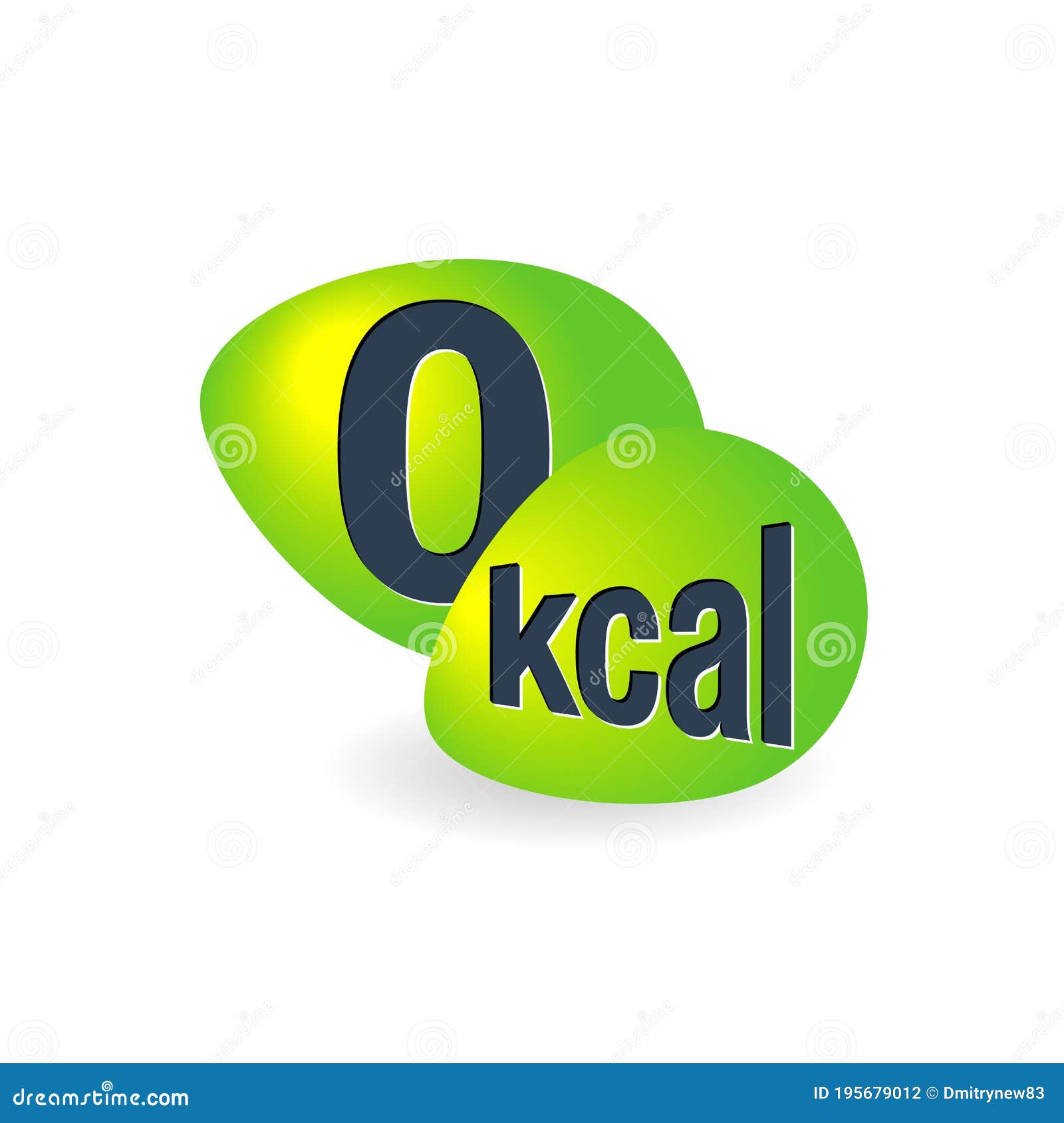 0 Kcal - Zero Calories Food Marking Sign Stock Vector - Illustration of ...