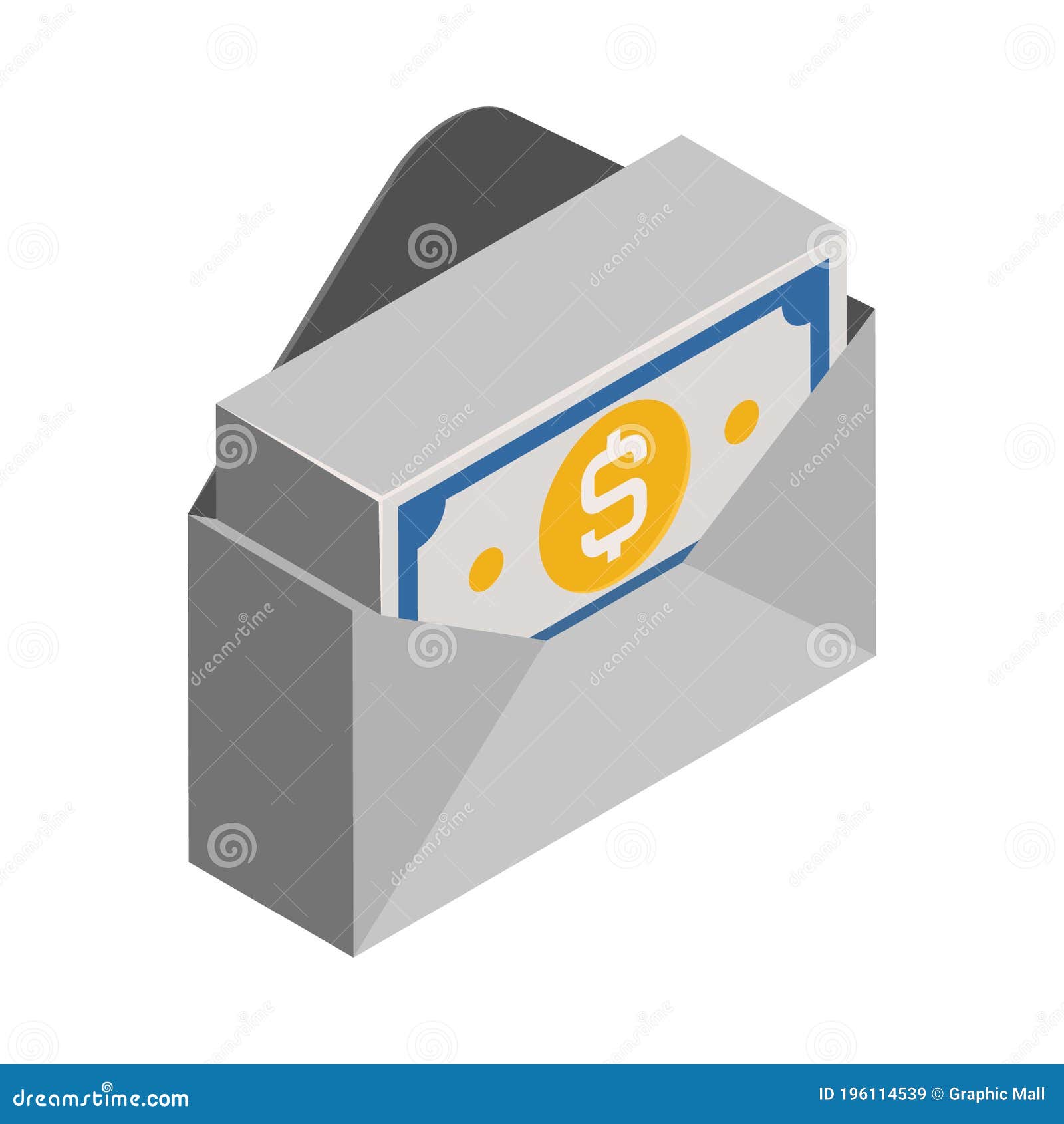 Envelope With Money. Open Envelope With Dollars. Vector Illustration In ...