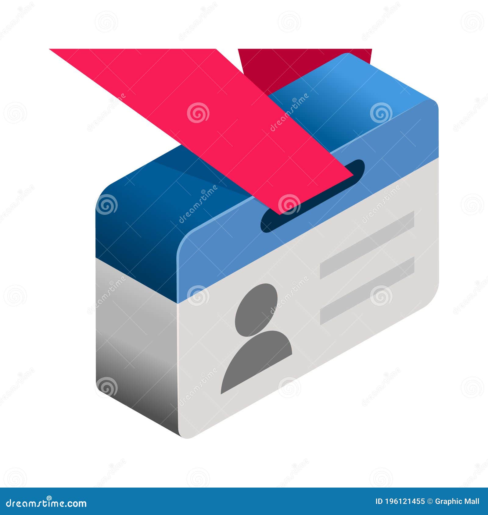 Id Card - Isometric 3D Illustration. Stock Vector - Illustration of ...