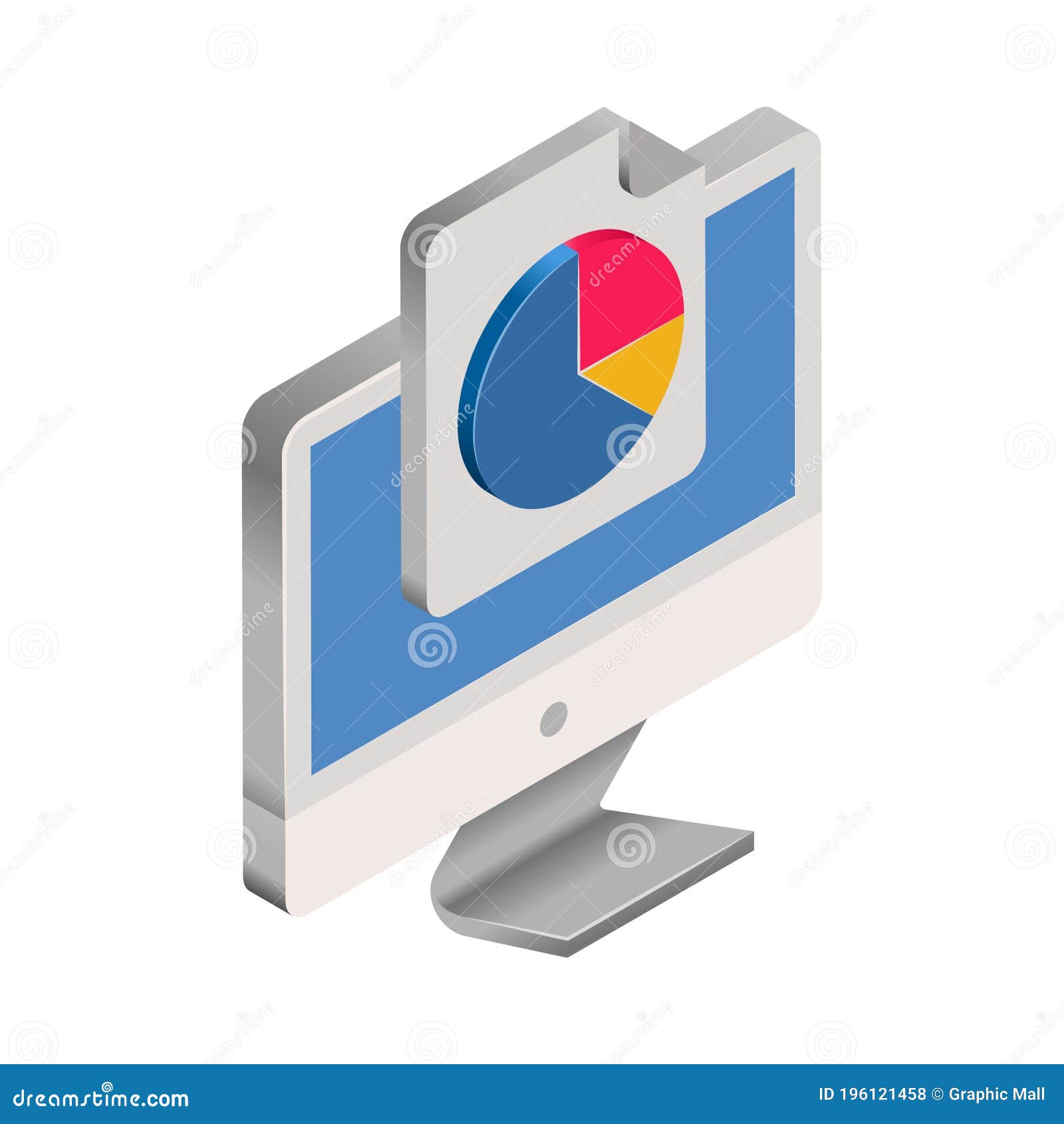 Monitor - Isometric 3D Illustration. Stock Illustration - Illustration ...