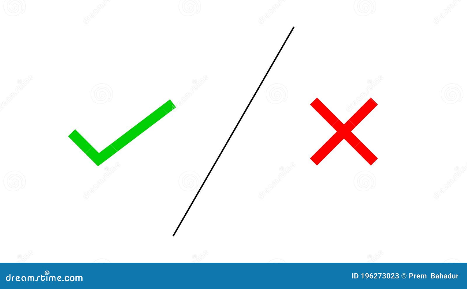 Check Box List Icons Set, Green and Red Isolated Stock Illustration ...