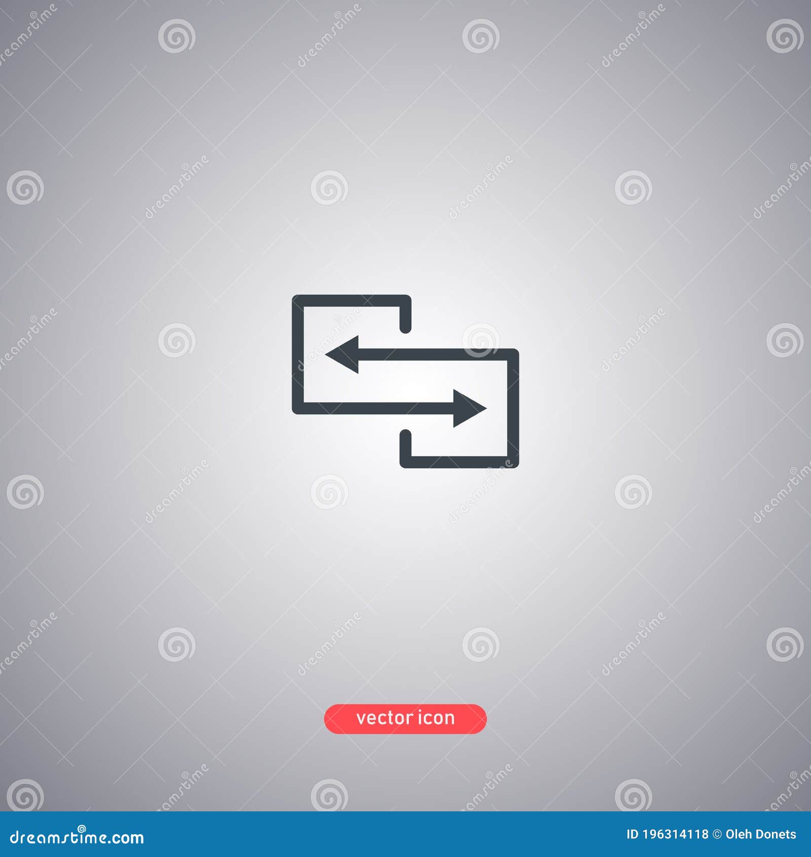 Exchange Icon in Lines Style. Vector Illustration Stock Vector ...