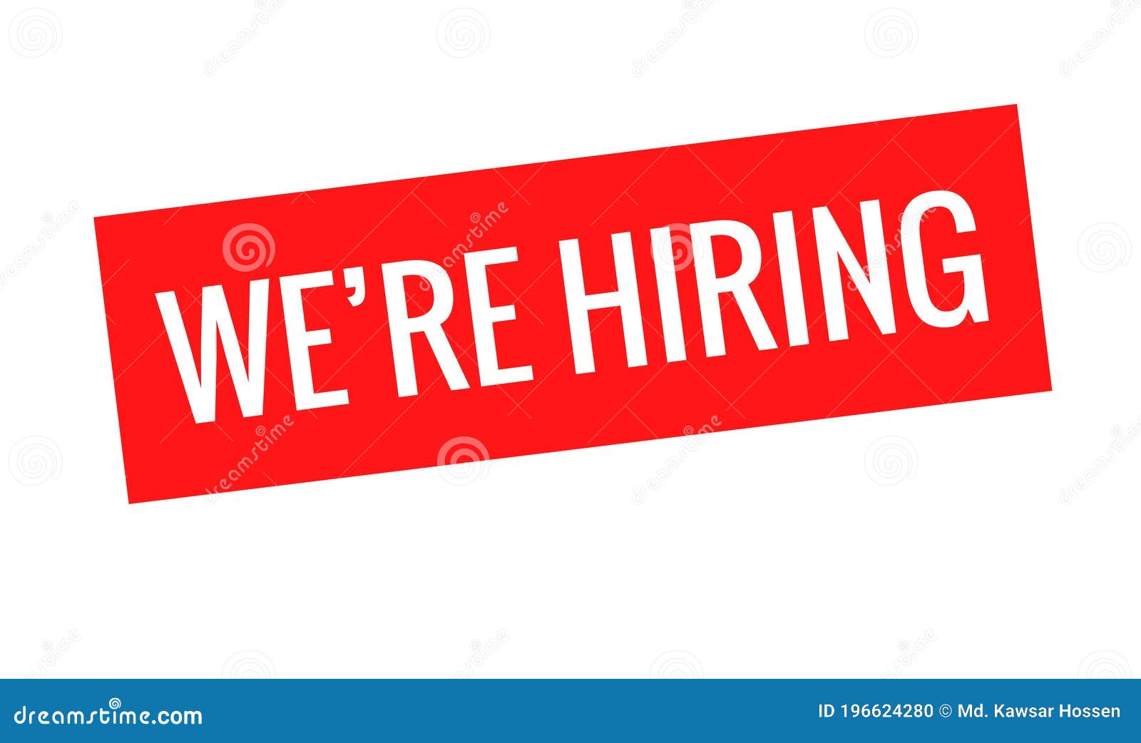 We`re Hiring Button, we`re Hiring. Vector Flat Illustration, Stock ...