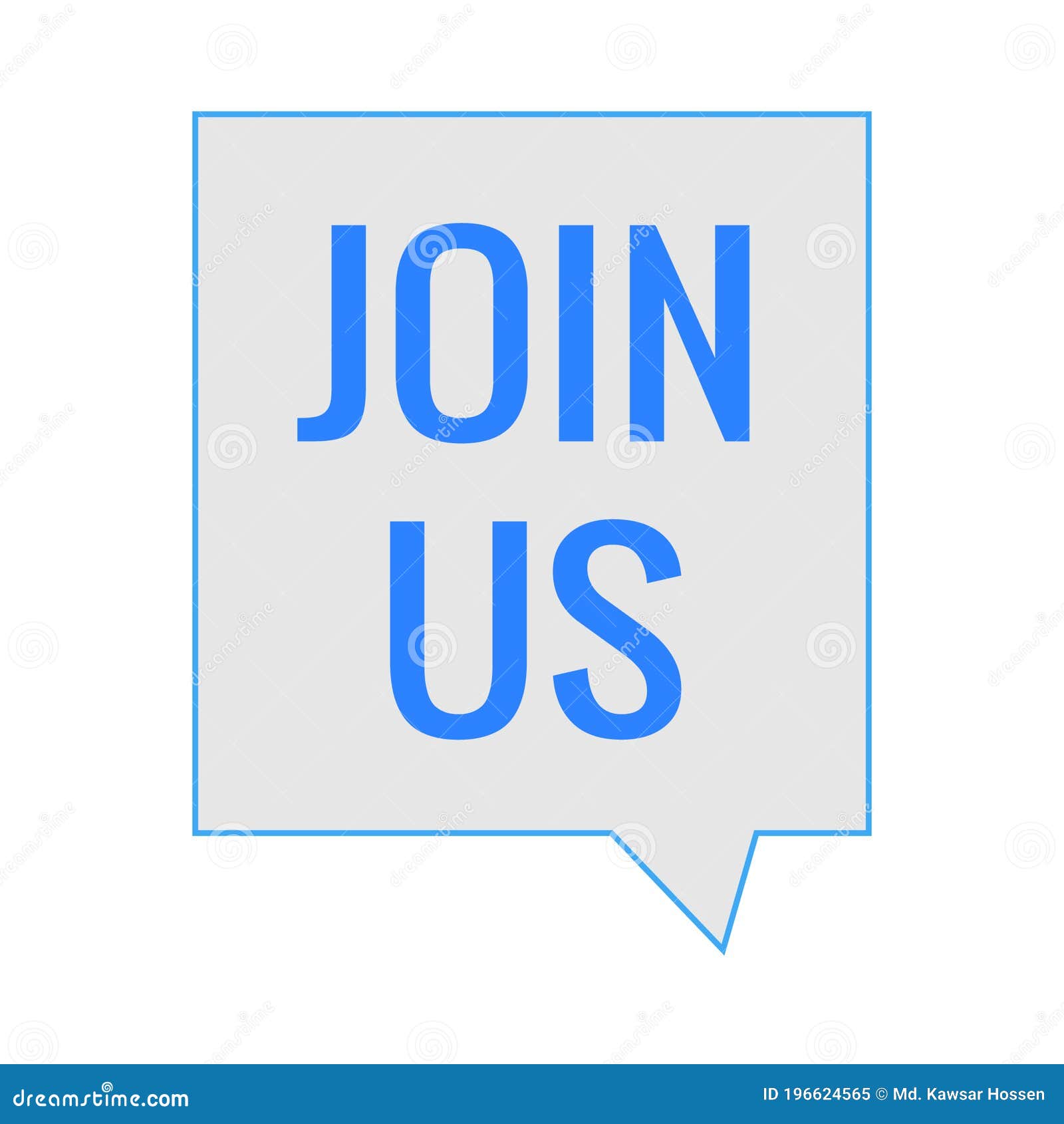 Join Us Blue Square Isolated Button, Round Join Us Button Stock Vector ...