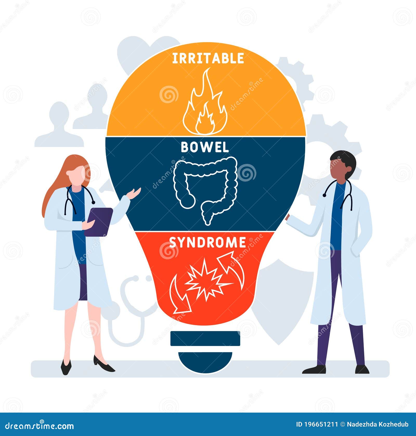 Flat Design with People. IBS - Irritable Bowel Syndrome Acronym ...