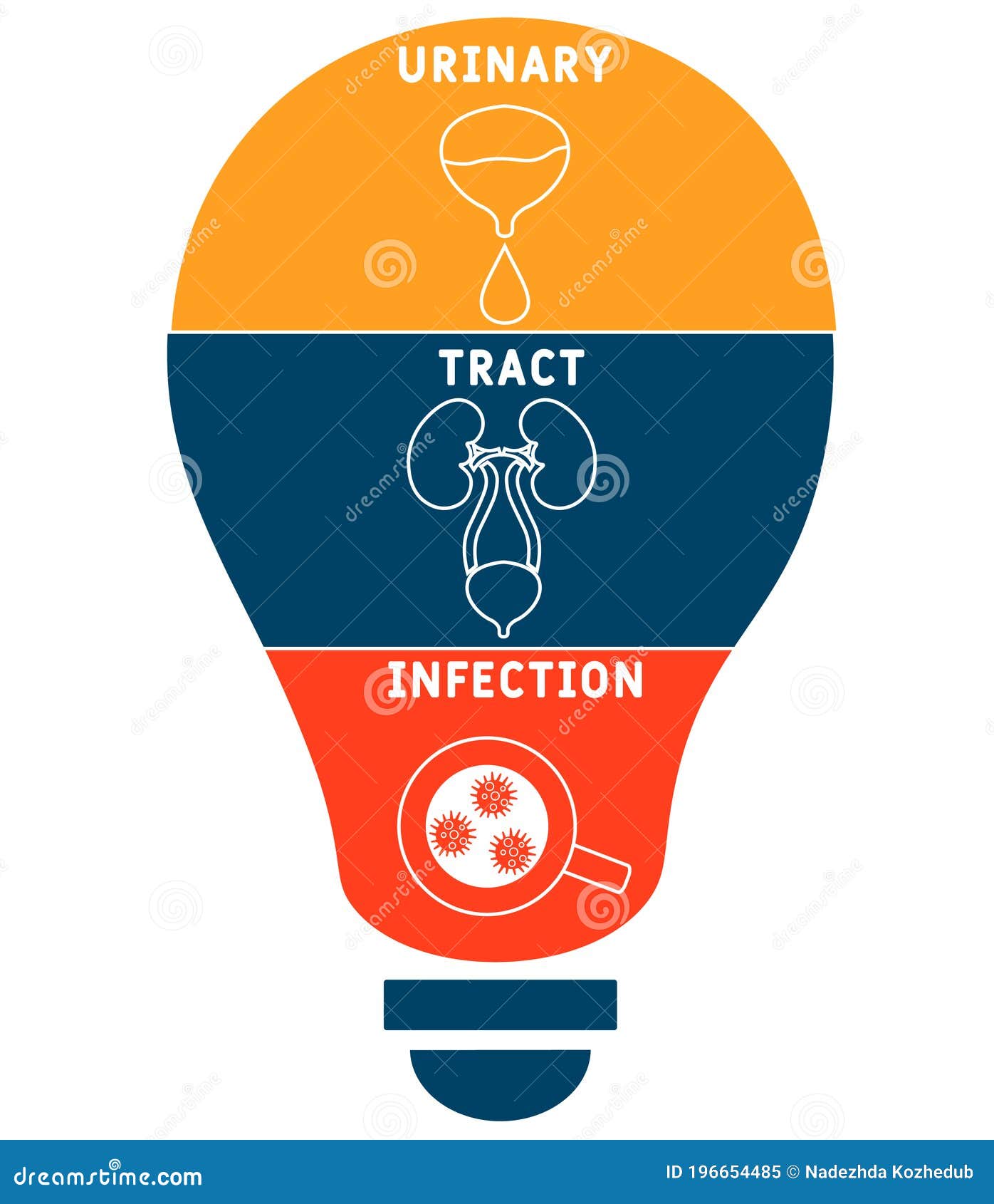UTI - Urinary Tract Infection Acronym, Medical Concept Background ...