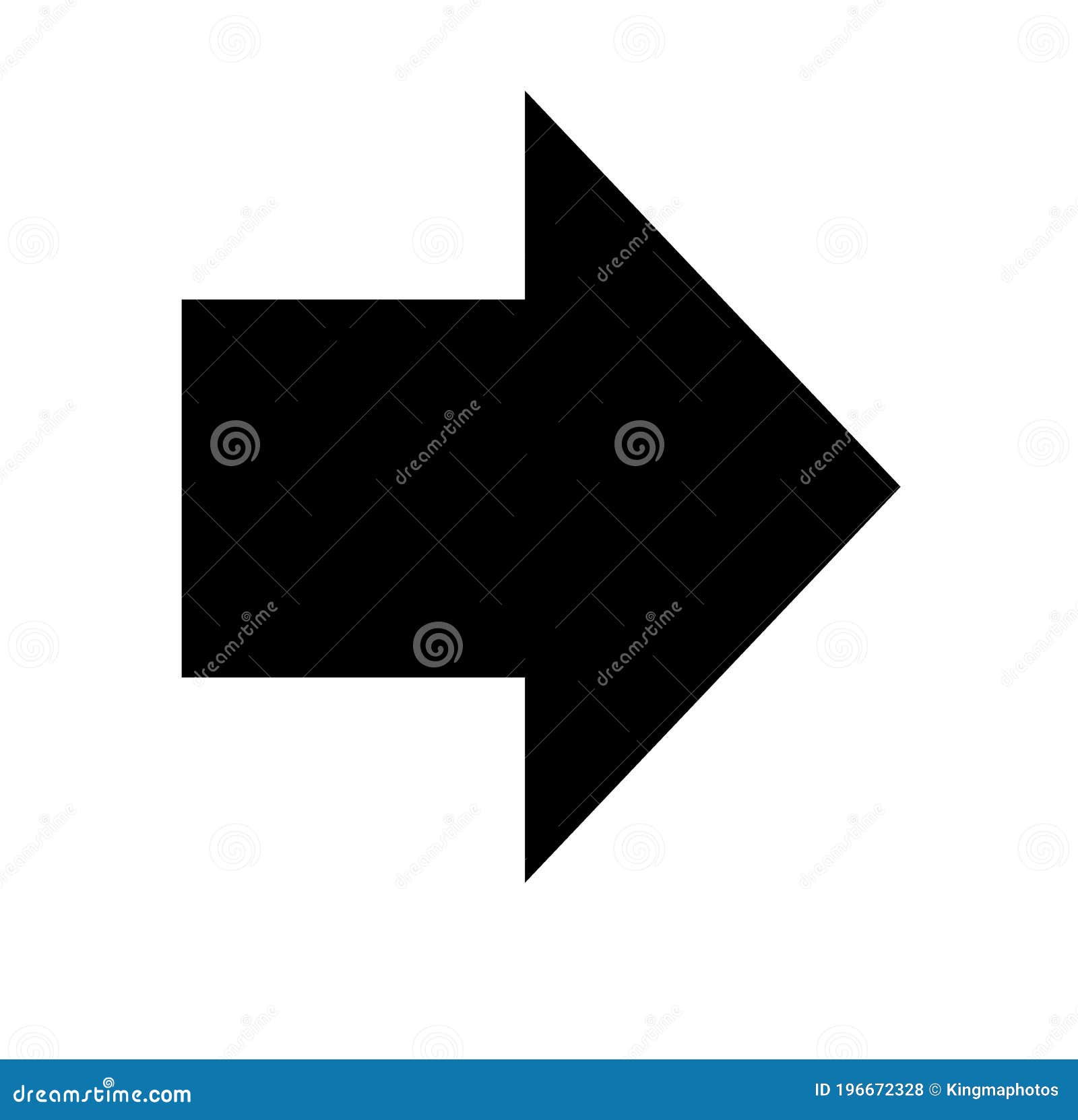 Black Large Forward or Right Pointing Solid Arrow Icon Sketched As ...