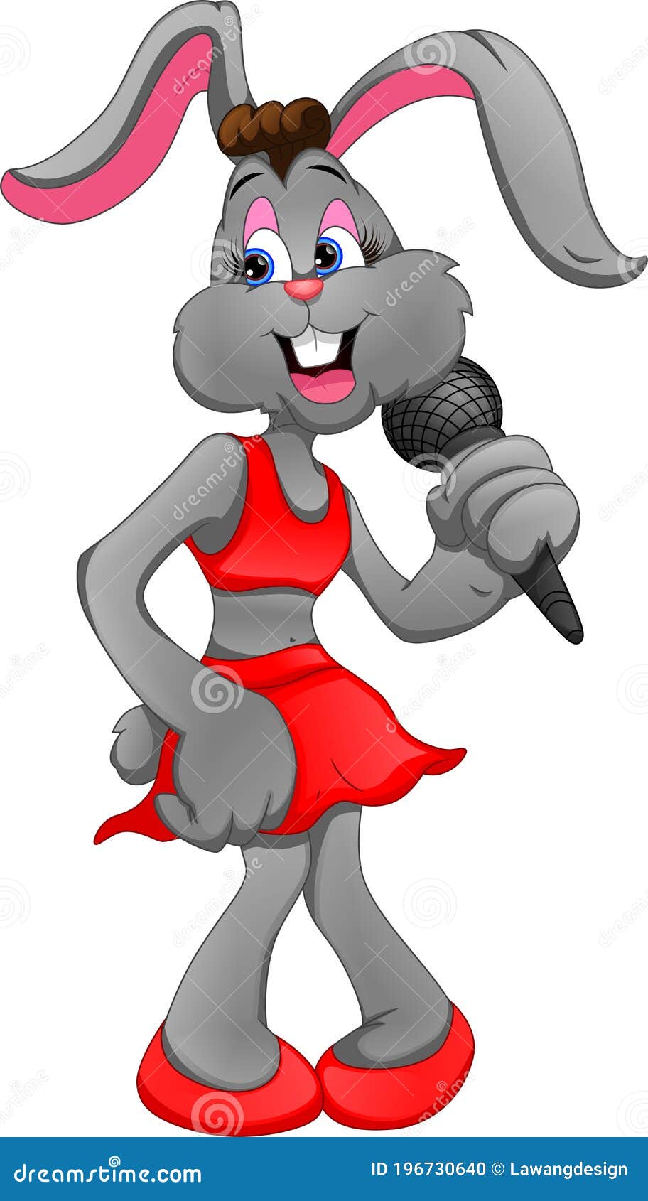 Rabbit Singing Happy Cartoon Vector | CartoonDealer.com #80111245