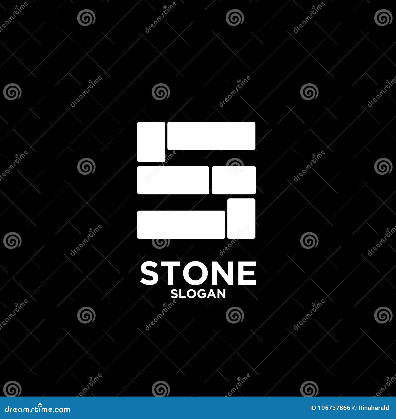 Stone Logo Icon Design Vector Illustration with Abstract S Letter Stock ...