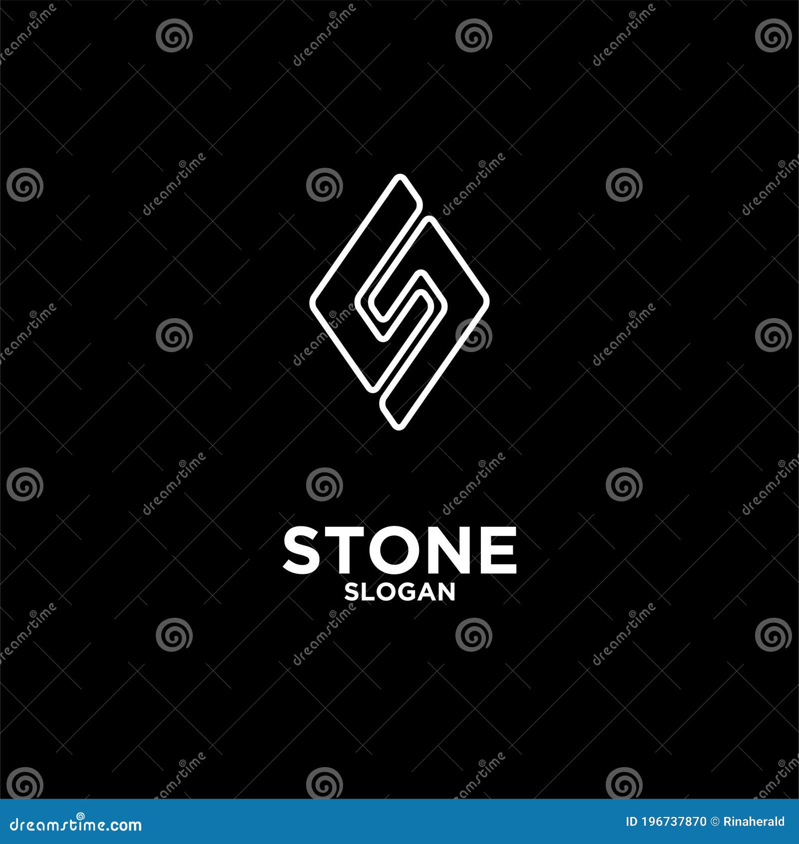 Stone Logo Icon Design Vector Illustration with Abstract S Letter Stock ...