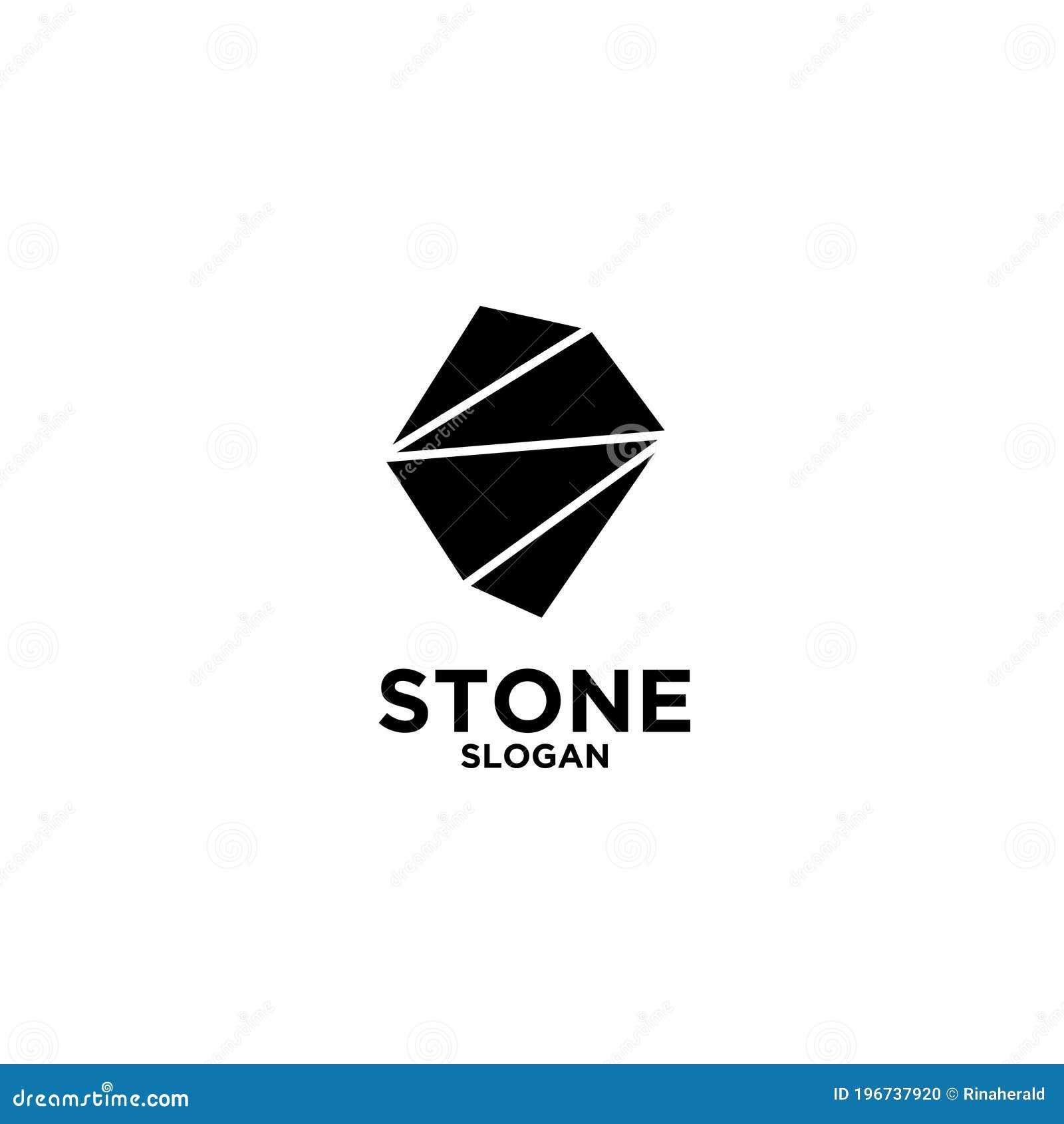 Gold Stone Logo Icon Design Vector Illustration with Abstract S Letter ...