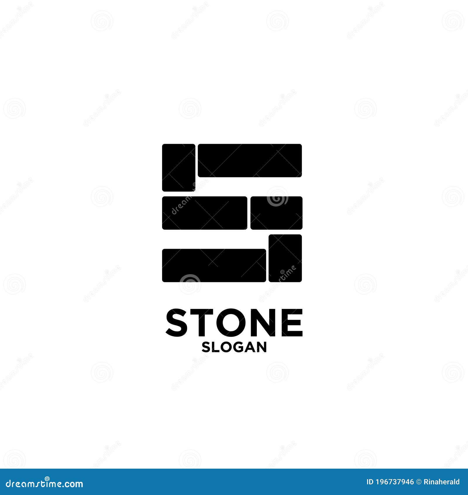 Stone Logo Icon Design Vector Illustration with Abstract S Letter Stock ...