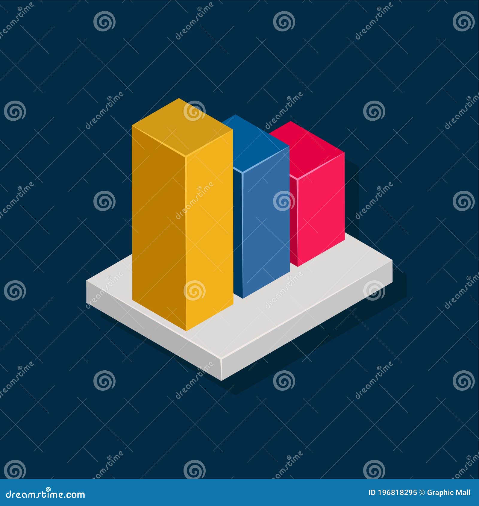 Chart - Isometric 3D Illustration. Stock Vector - Illustration of ...