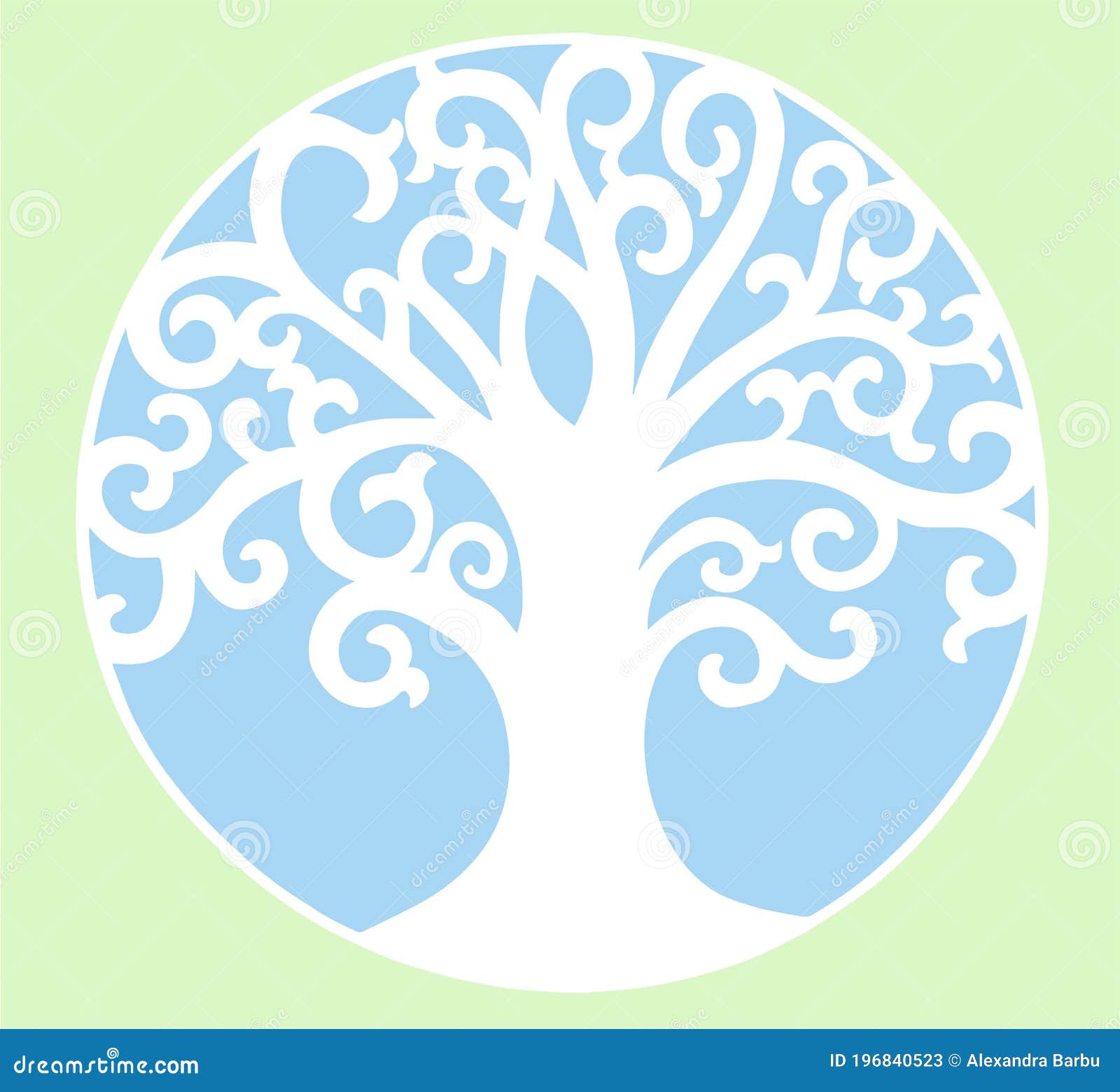 The Tree of Life Spiritual Symbol Decoration Stock Vector ...