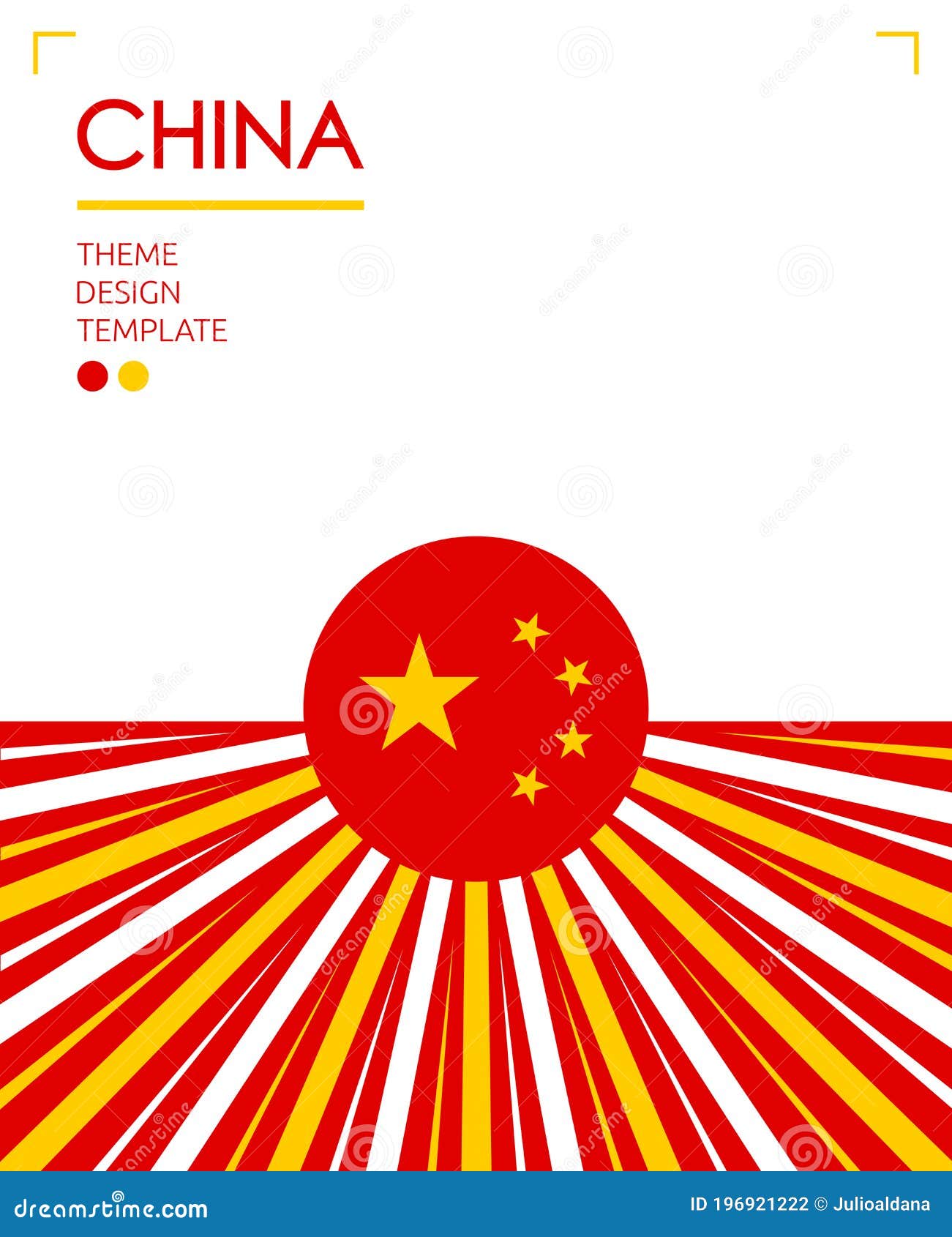 China Nation Patriotic Theme, Vector Illustration, Chinese Flag Colors ...