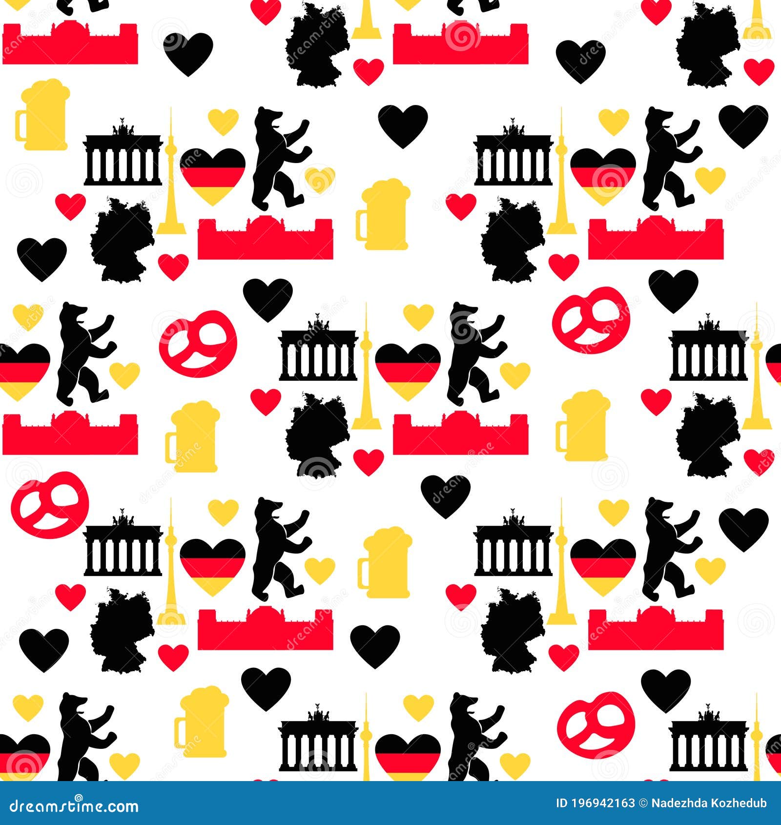 Travel Berlin Seamless Pattern. Germany Vacation Wallpaper. Travel ...
