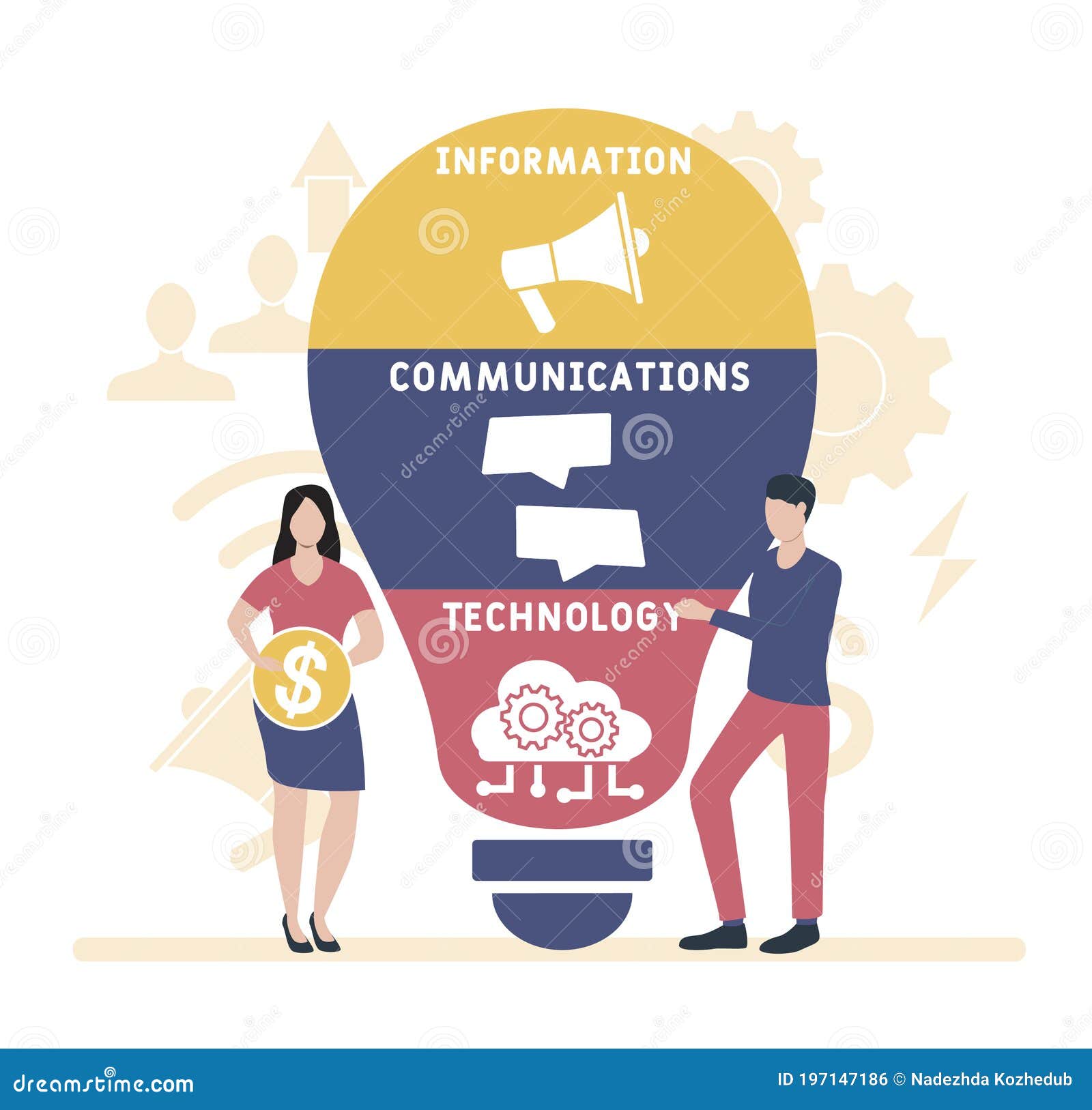 ICT - Information And Communications Technology Concept On Server Room ...