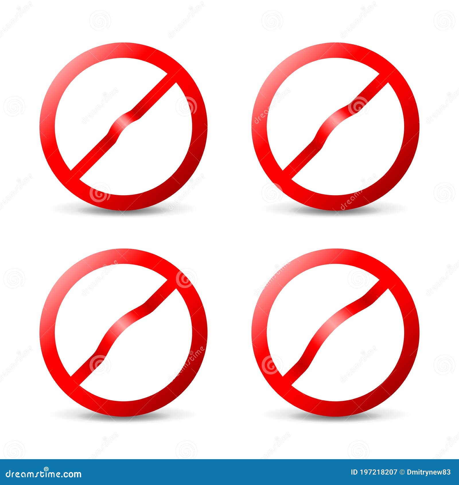Prohibit Sign in 3D Embossed Style Stock Vector - Illustration of ...