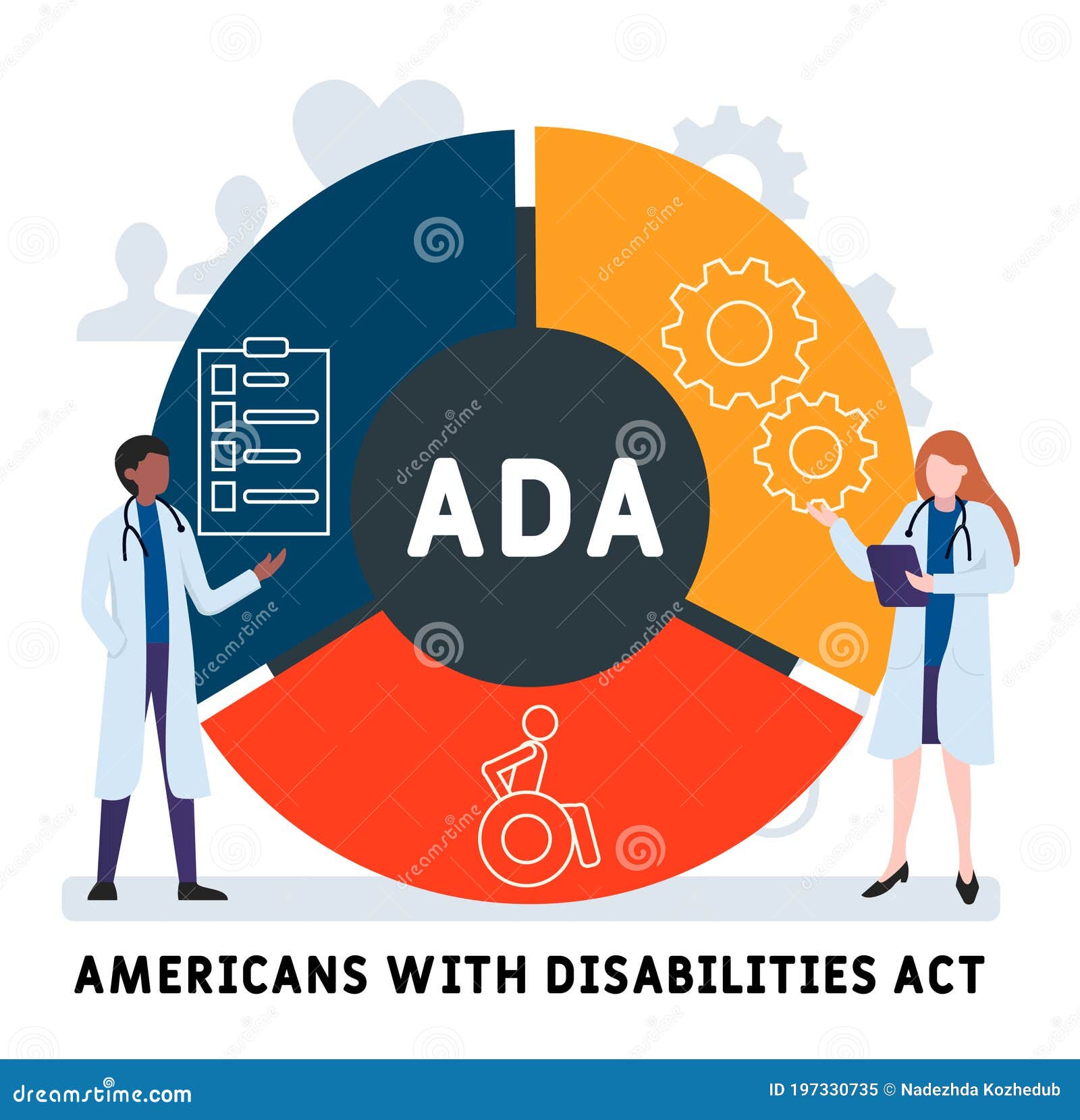 ADA - Americans With Disabilities Act Acronym, Medical Concept ...