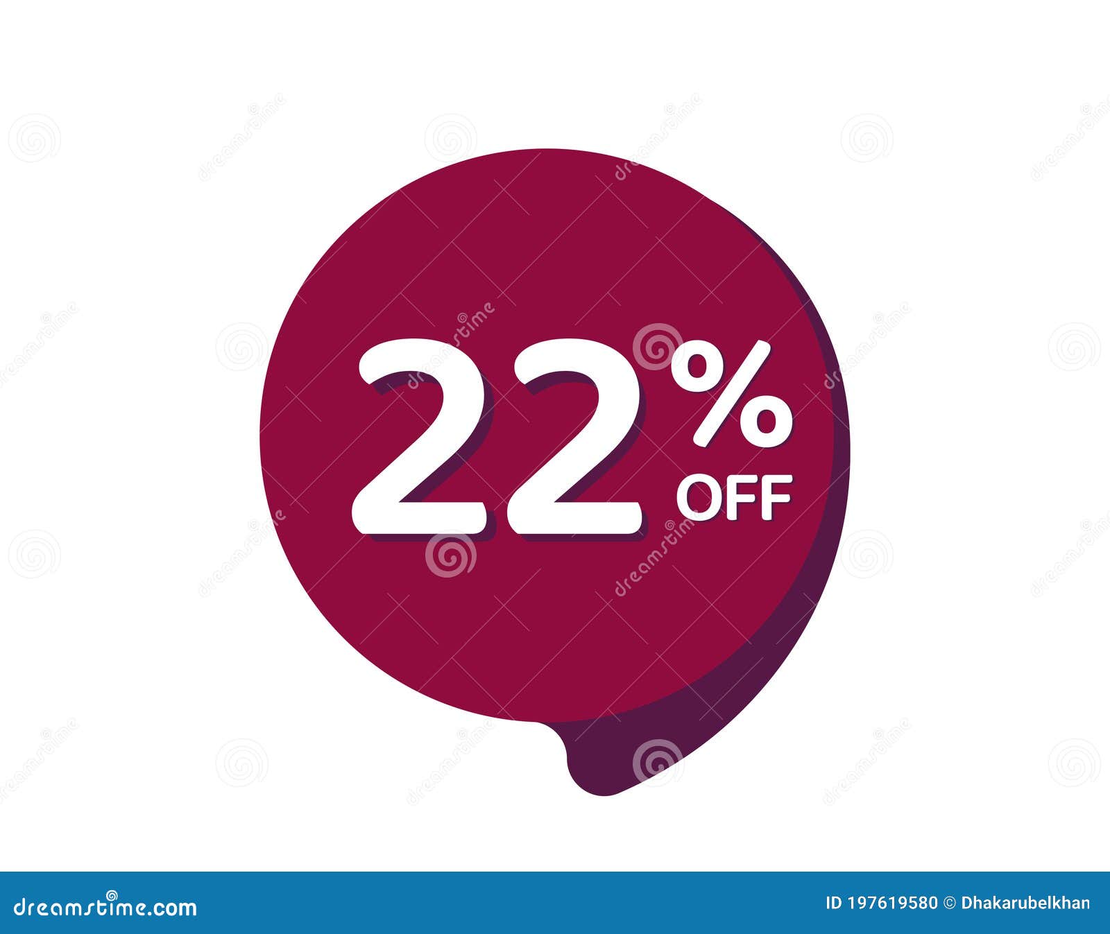 22 OFF Sale Discount Banner, Discount Offer Price Label, 22 Discount ...