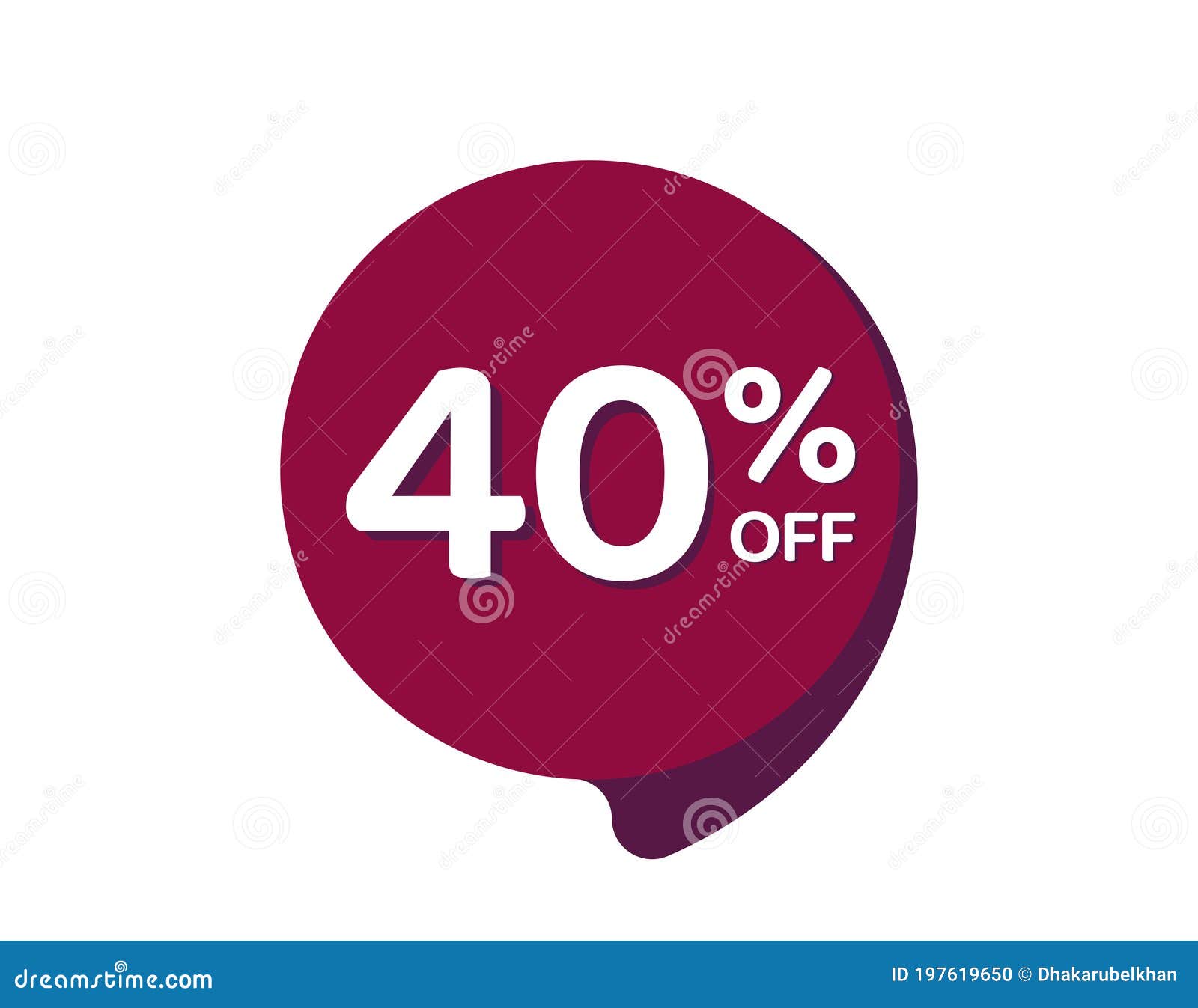 40 OFF Sale Discount Banner, Discount Offer Price Label, 40 Discount ...