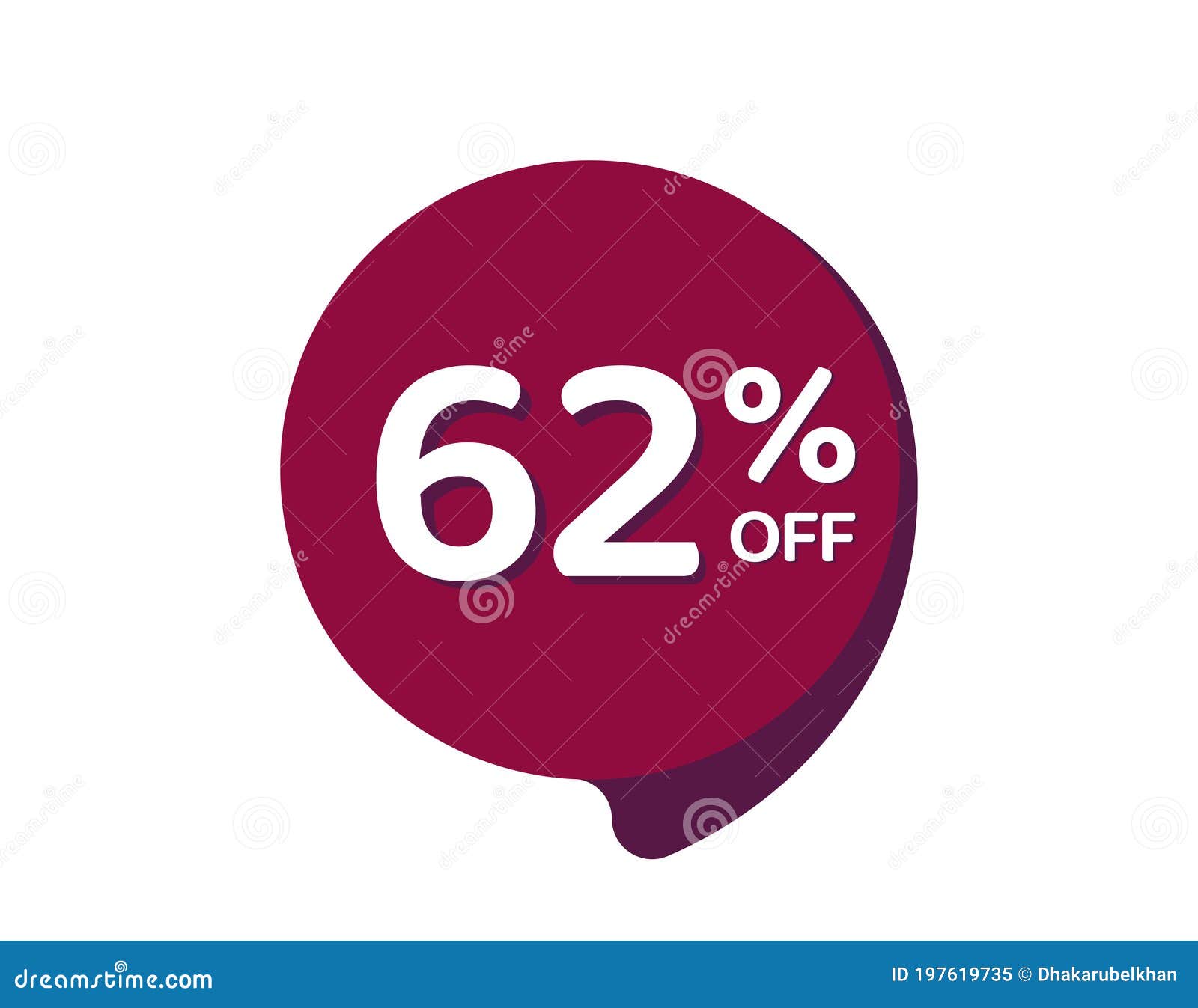 62 OFF Sale Discount Banner, Discount Offer Price Label, 62 Discount ...