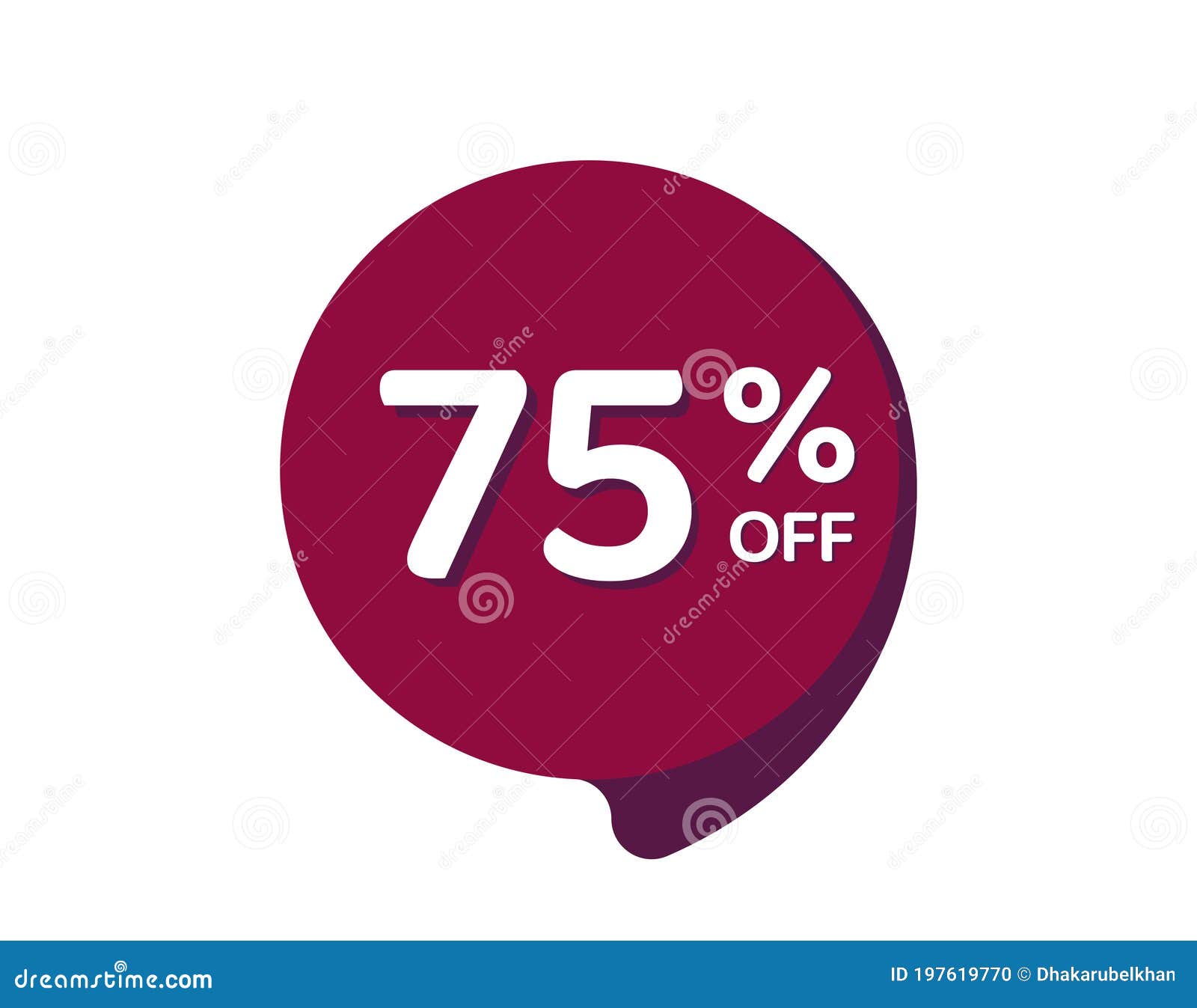 75 OFF Sale Discount Banner, Discount Offer Price Label, 75 Discount ...